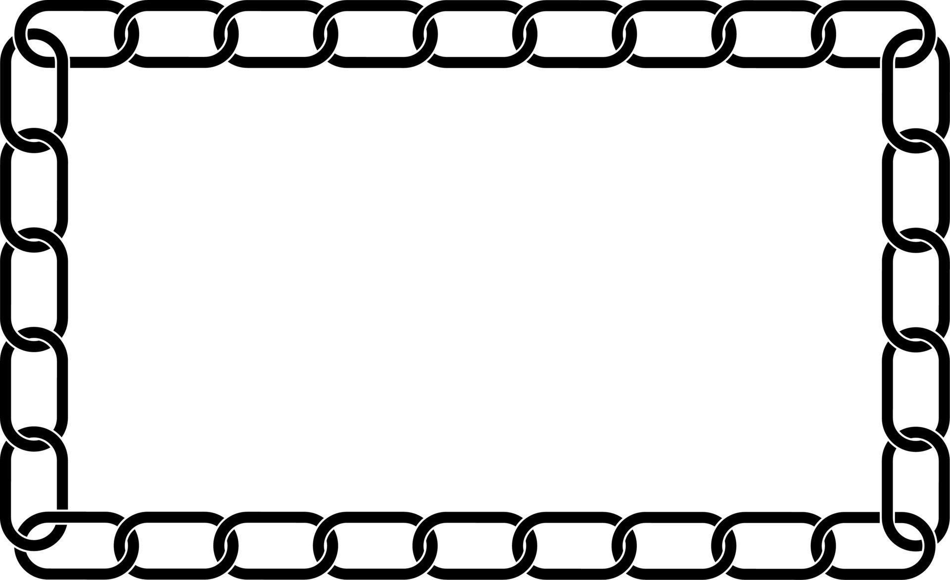 rectangle chain link frame vector 10258369 Vector Art at Vecteezy