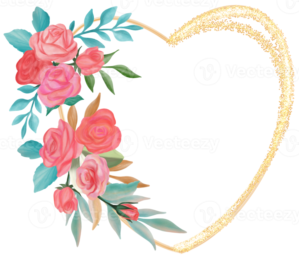 Rose Flower Bouquet Watercolor Frames 10260198 Png