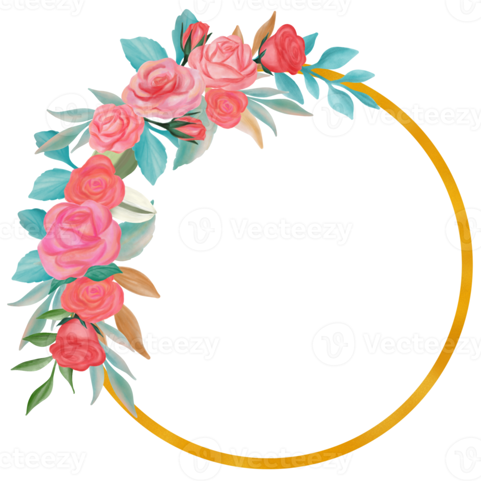 Rose Flower Bouquet Watercolor Frames 10260209 Png
