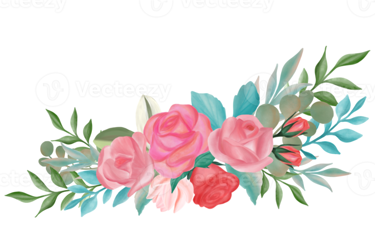 Rose Flower Bouquet Watercolor 10260220 Png