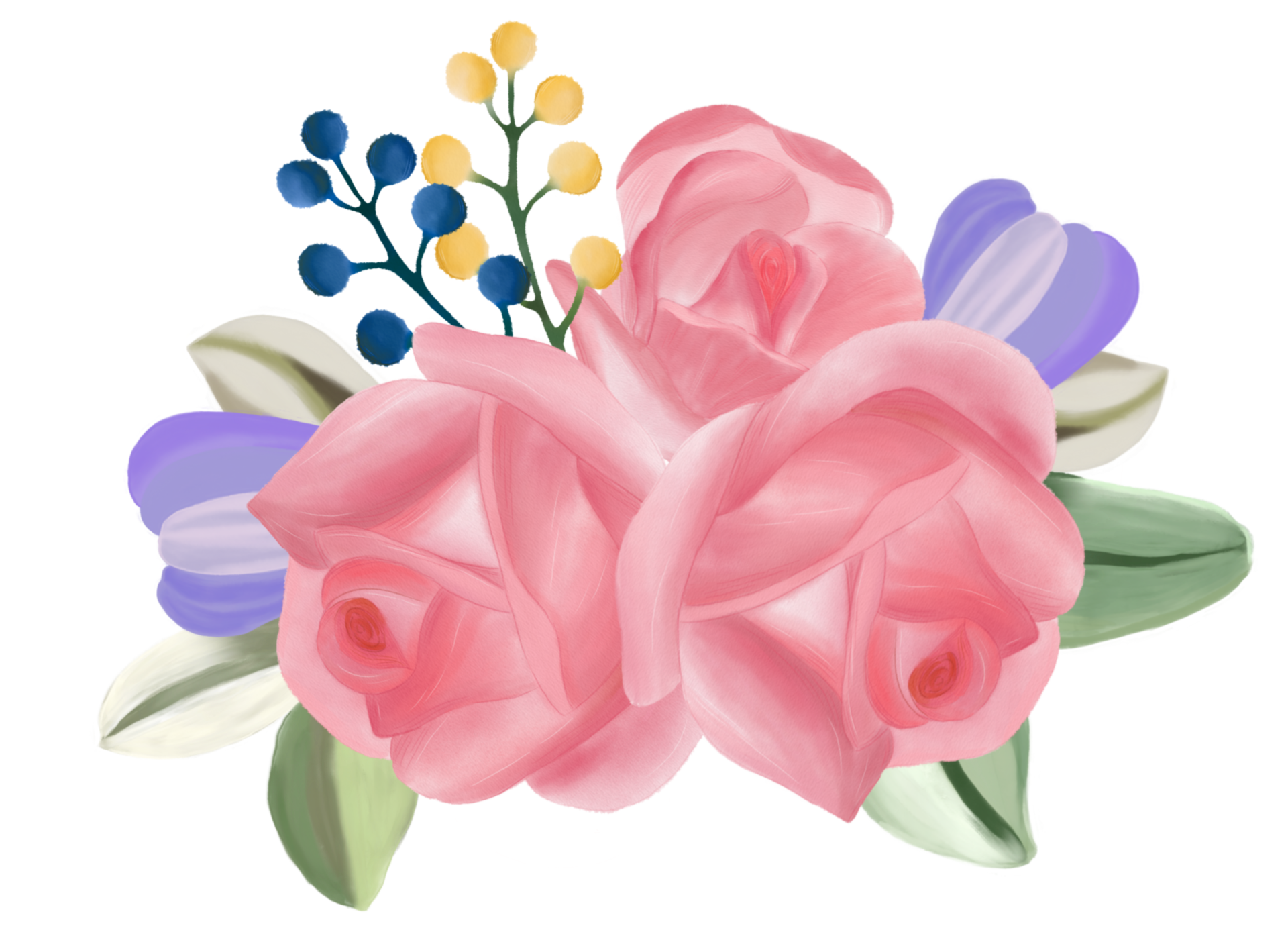 Rose Flower Bouquet Watercolor 10260242 Png