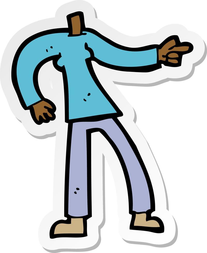 Sticker Of A Cartoon Female Body 10262149 Vector Art At Vecteezy