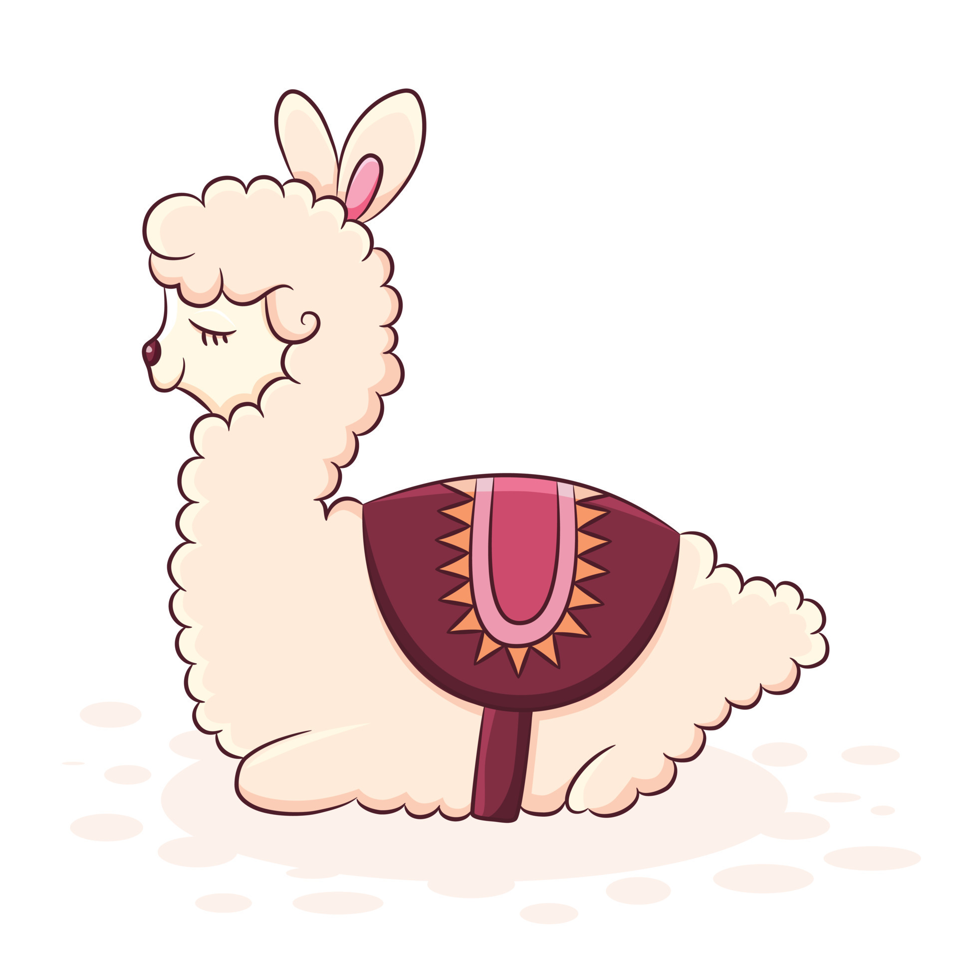 llama de dibujos animados lindo 10268356 Vector en Vecteezy