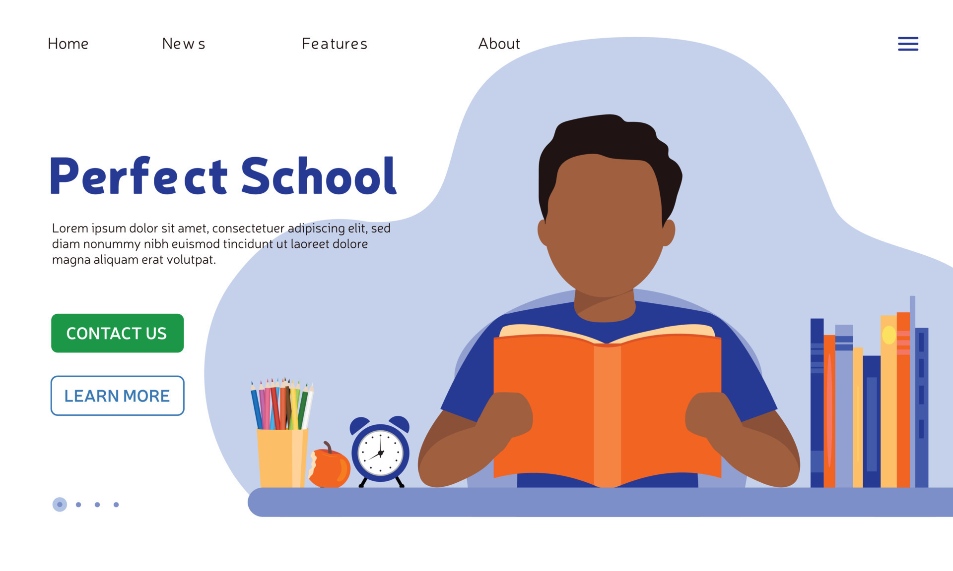 People reading book web concept in flat design. Student studies from ...
