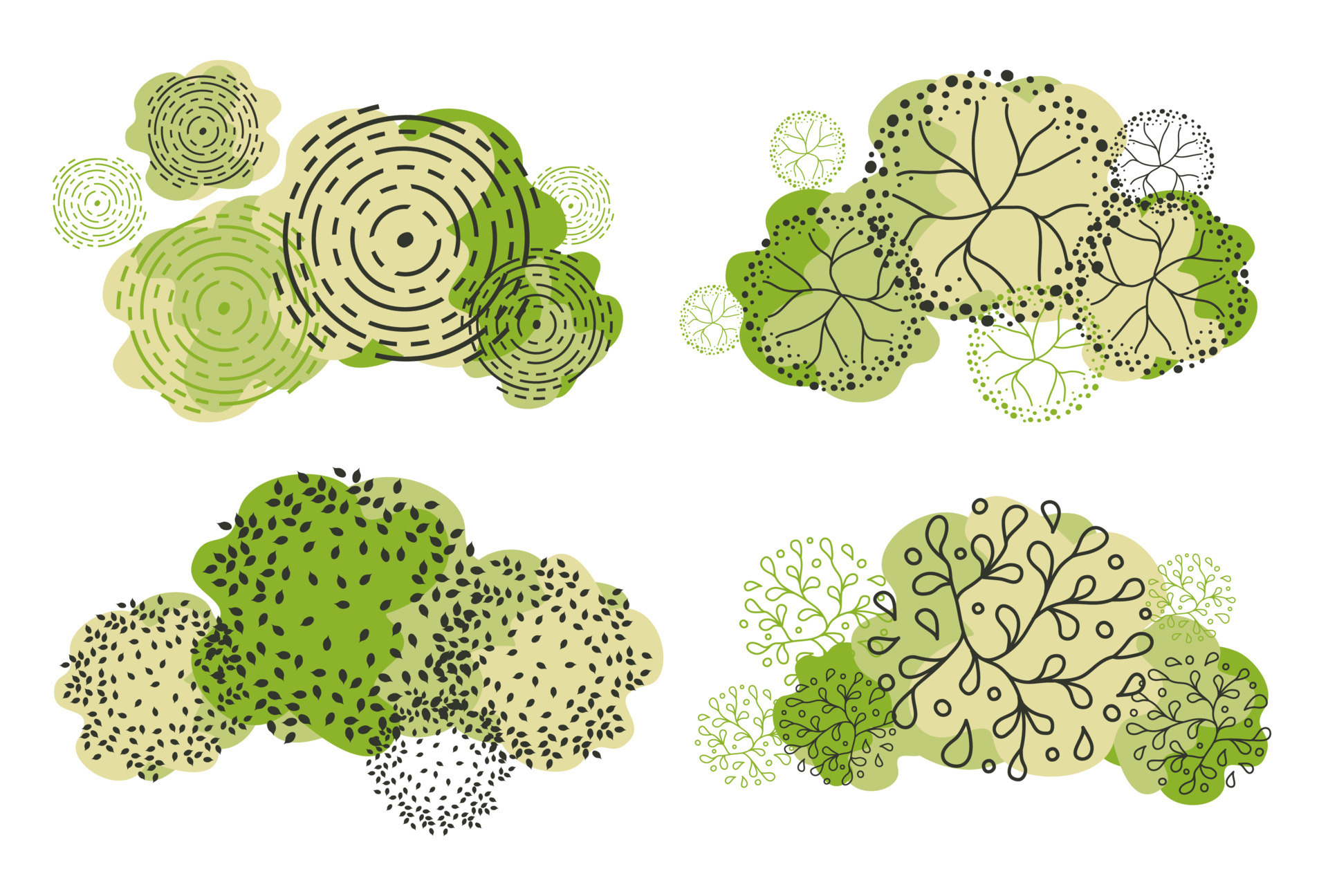 Architectural Site Plan Trees