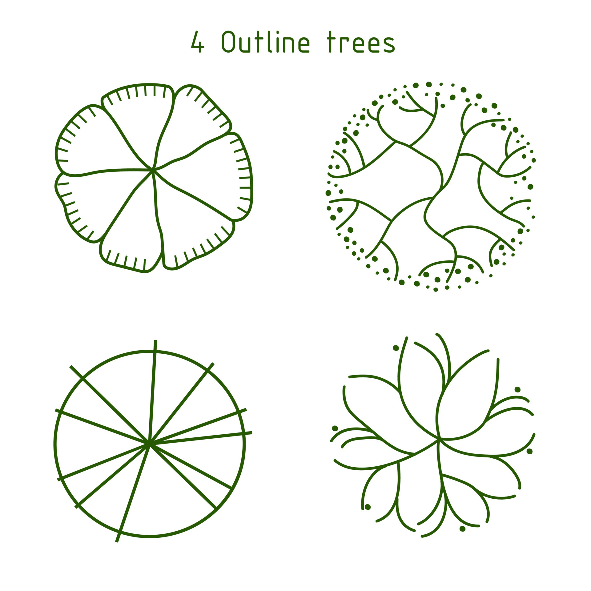 Trees for the master plan. Tree plans for architectural floor plans or ...