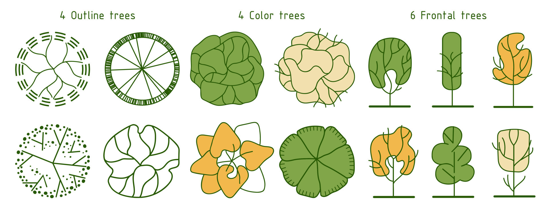 Trees for the master plan. Tree plans for architectural floor plans or ...