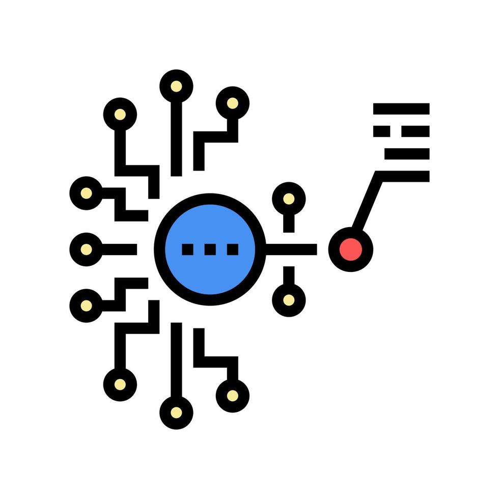 artificial model neural network color icon vector illustration 10277936 ...