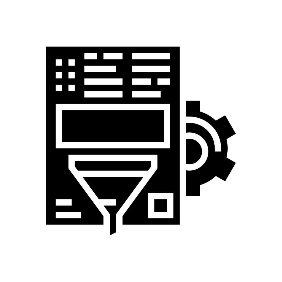 document filter information glyph icon vector illustration 10278720 ...