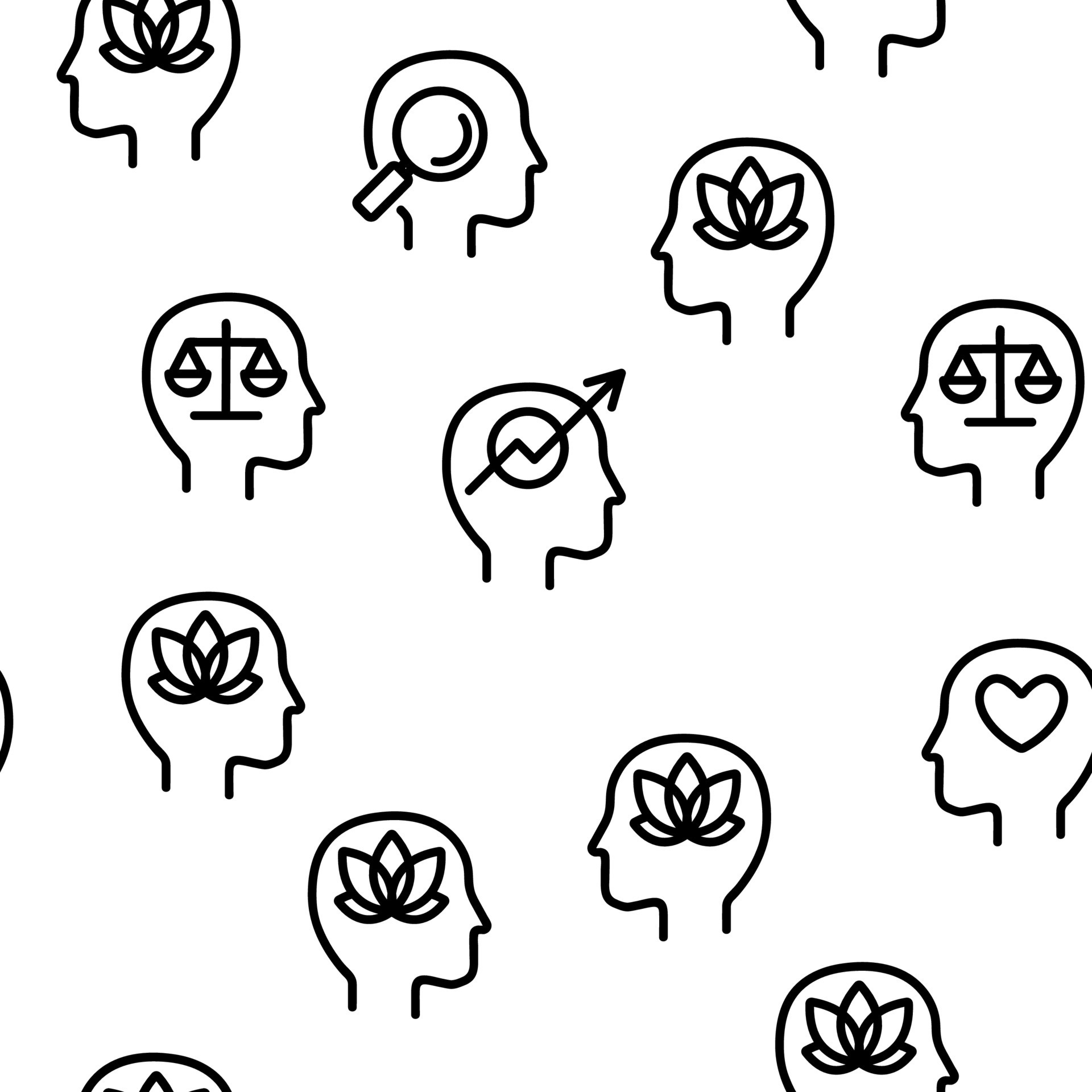 Mind Elements Vector Seamless Pattern 10279424 Vector Art at Vecteezy