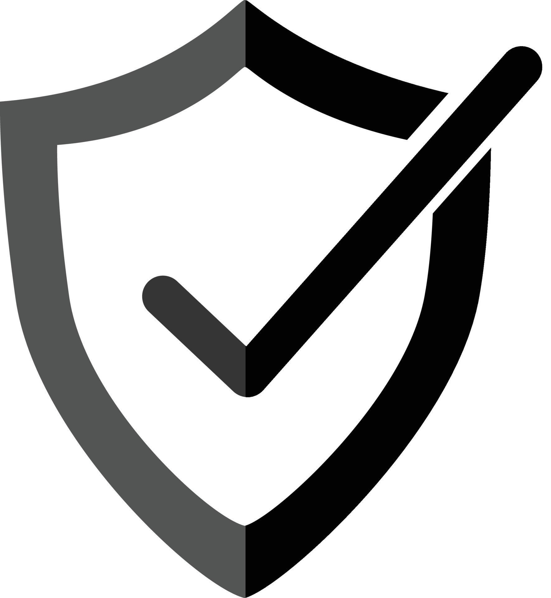 Security shield with Tick mark icon on white background. 10280362 Vector Art at Vecteezy
