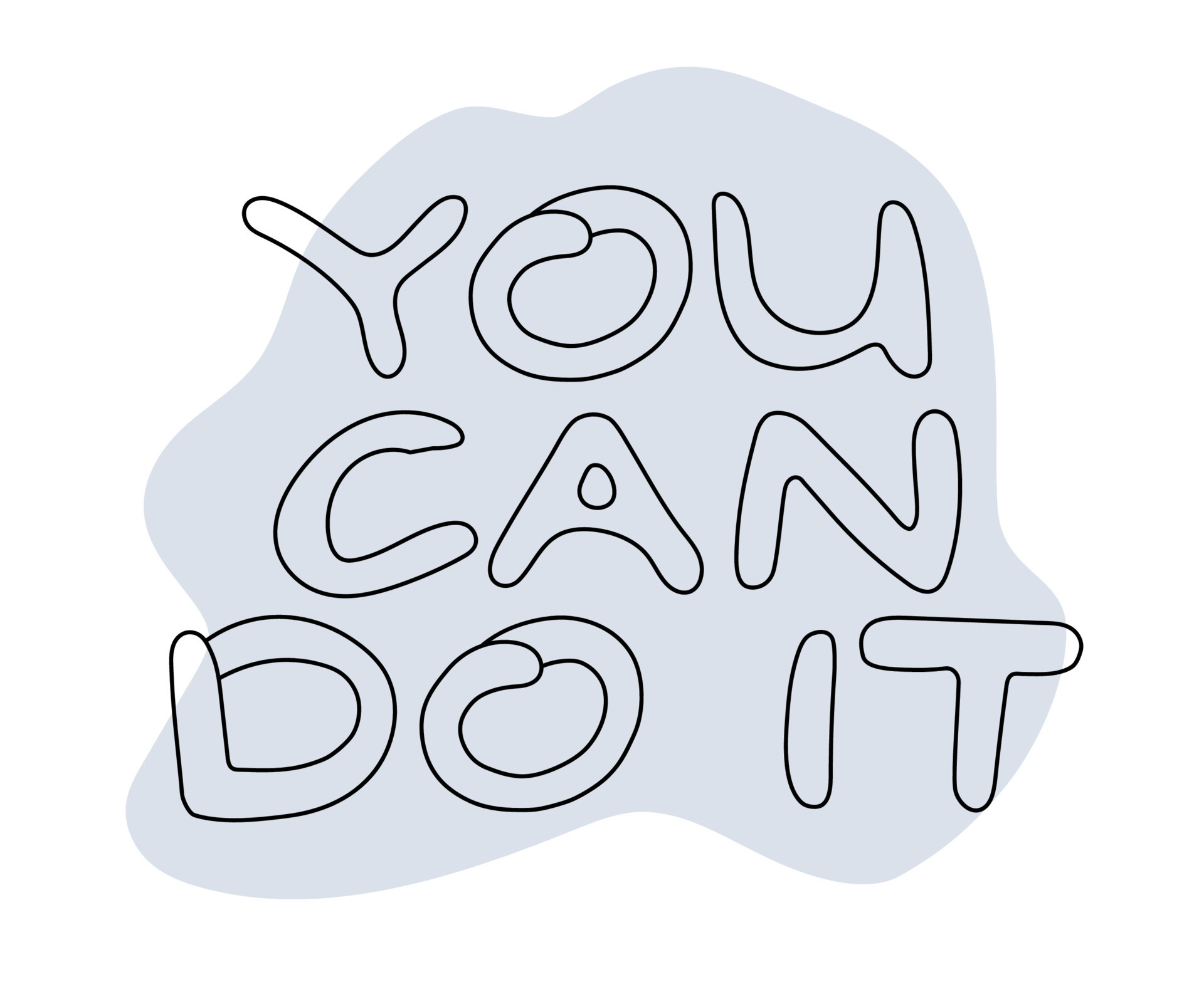 The inscription you can do it. Lettering in doodle style. 10281645 Vector Art at Vecteezy