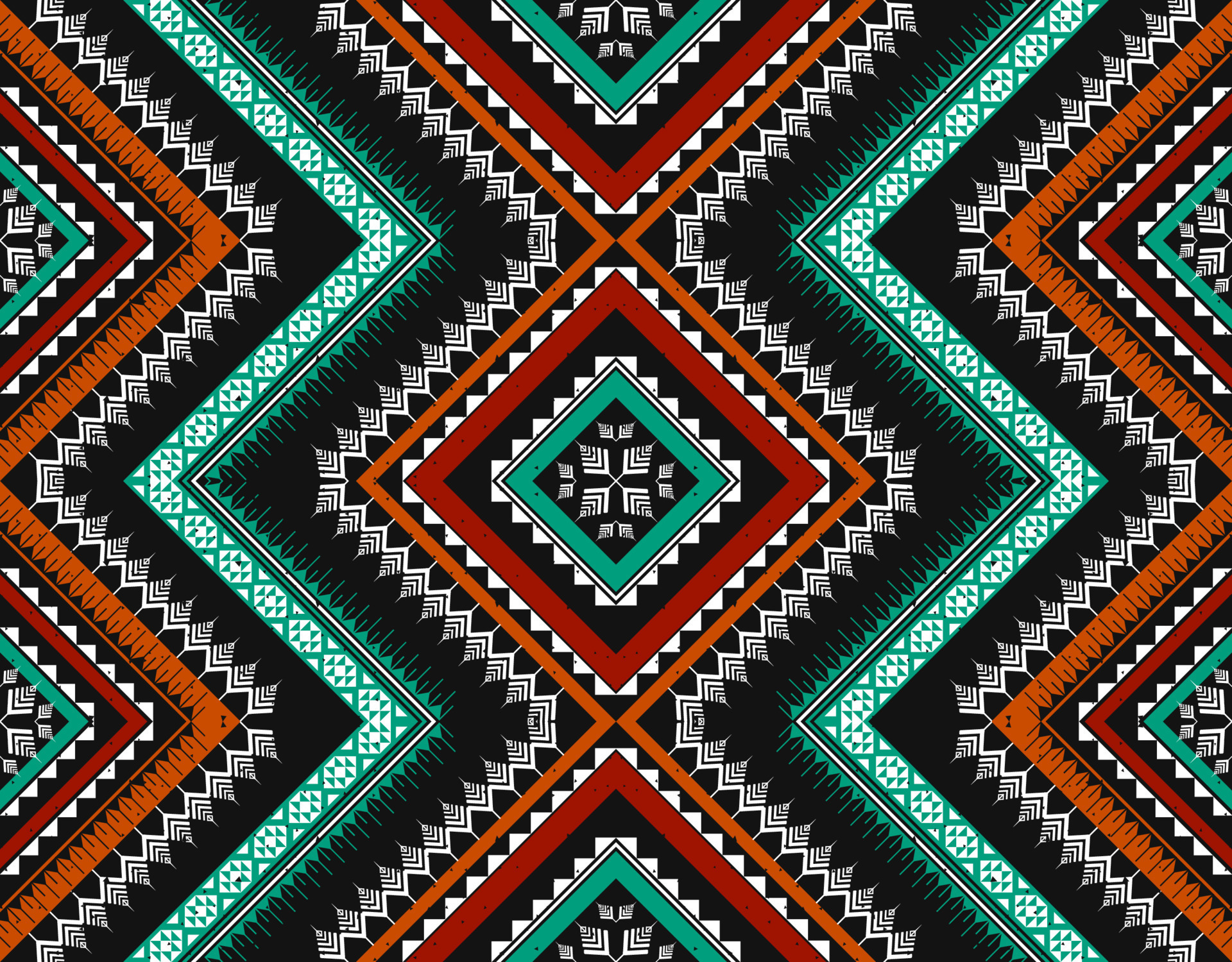 Ethnic Abstract Pattern Art Seamless Pattern In Tribal Folk