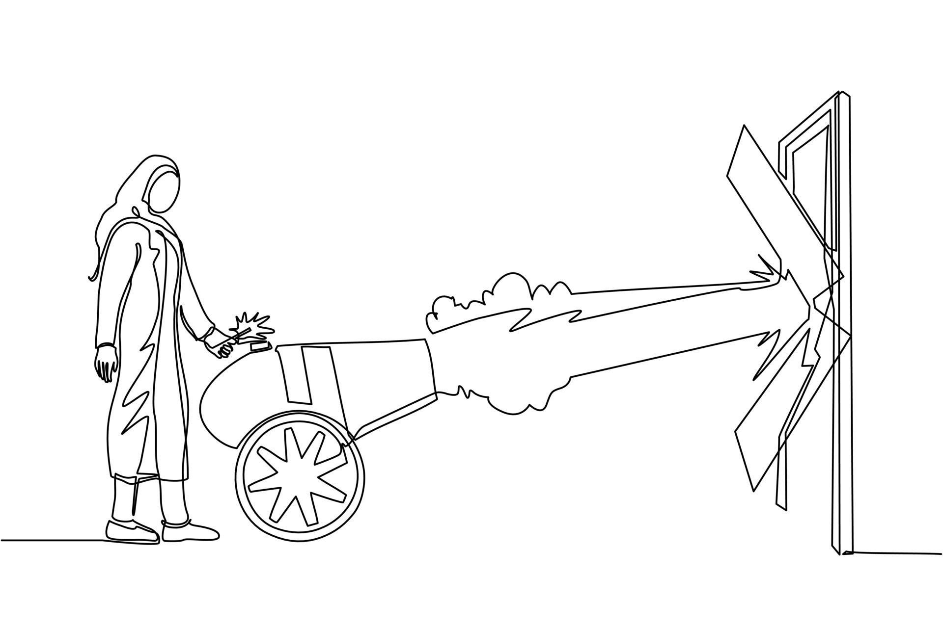 Simple Cannon Drawing