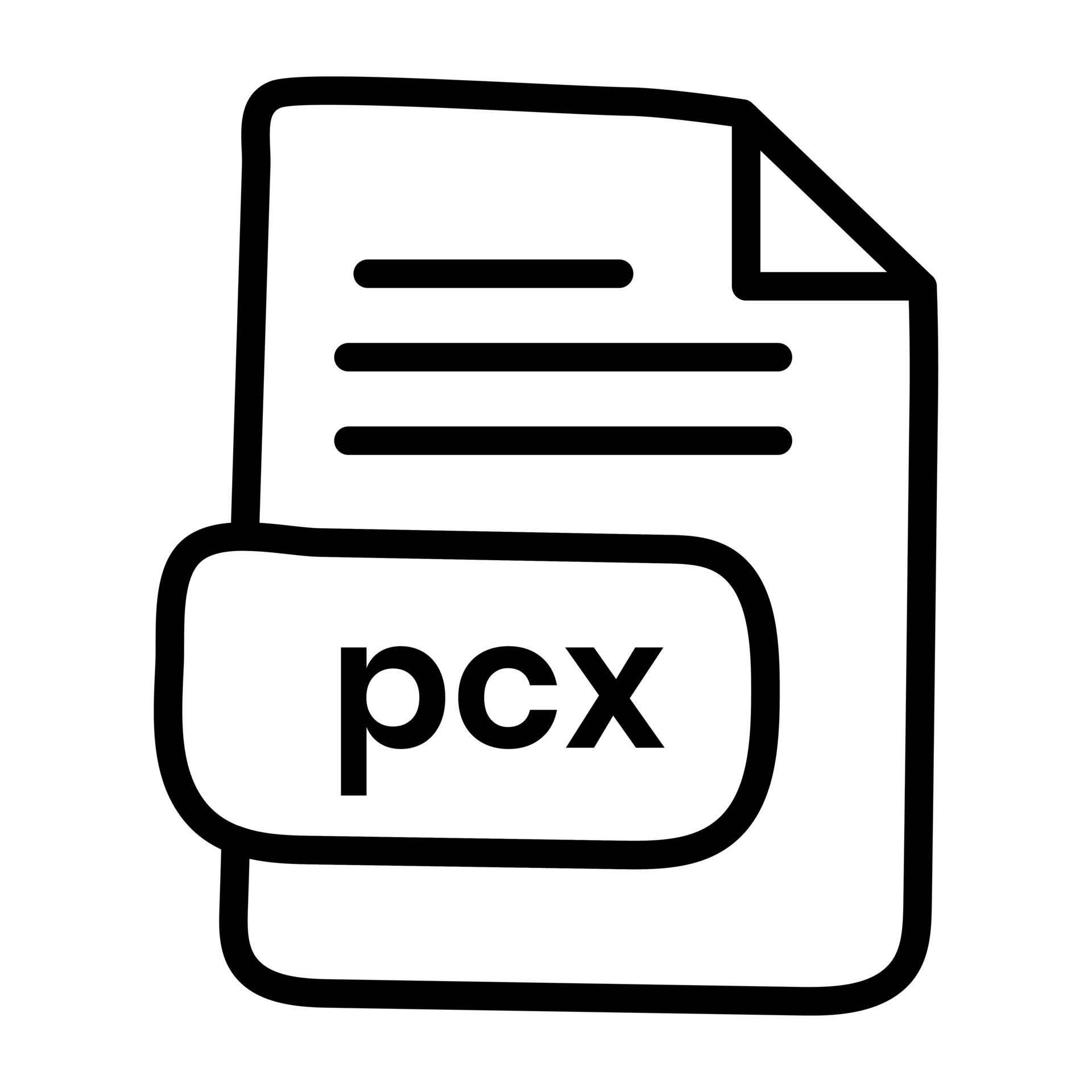 An Icon Design Of Pcx File 10289163 Vector Art At Vecteezy