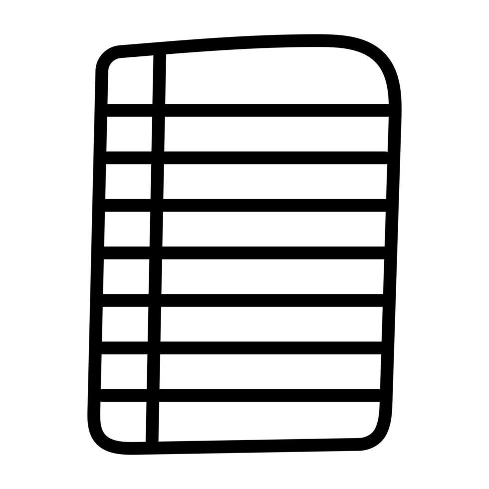 A modern style icon of notebook, editable linear design 10289807 Vector ...