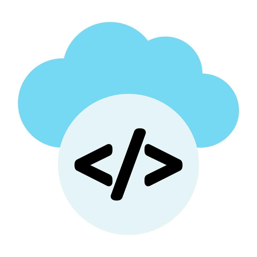 A unique design icon of cloud coding 10290868 Vector Art at Vecteezy