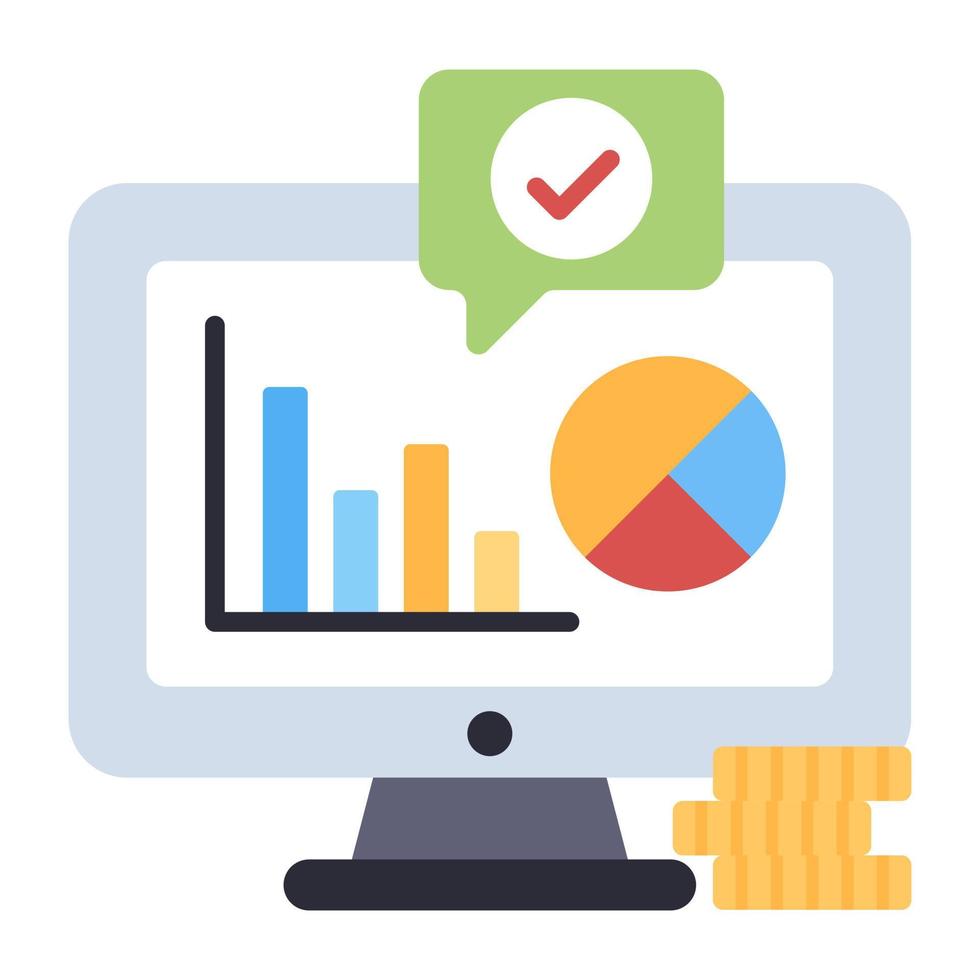 Editable design icon of online data analytics 10291126 Vector Art at ...