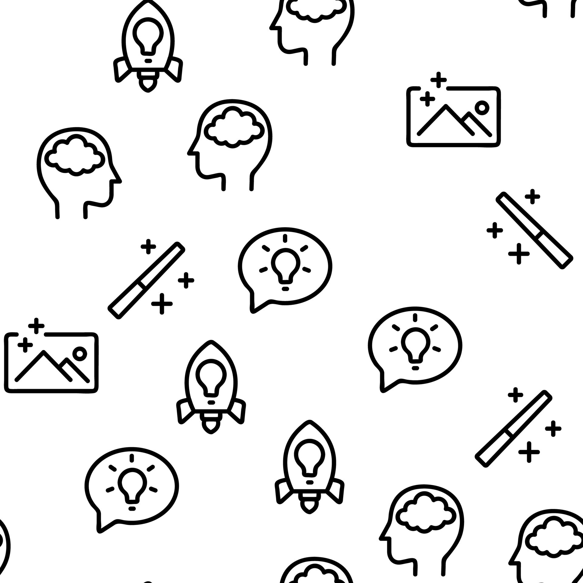 Creativity Vector Seamless Pattern 10299982 Vector Art at Vecteezy