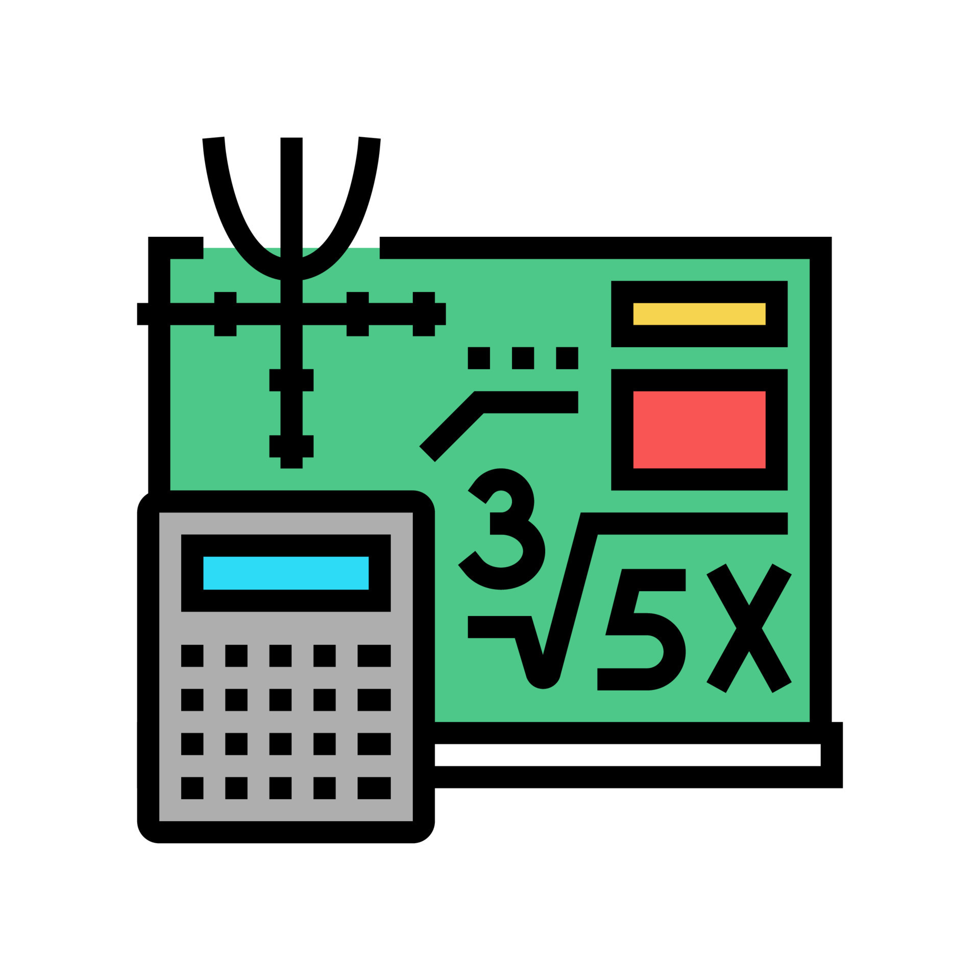 math school lesson color icon vector illustration 10300086 Vector Art ...
