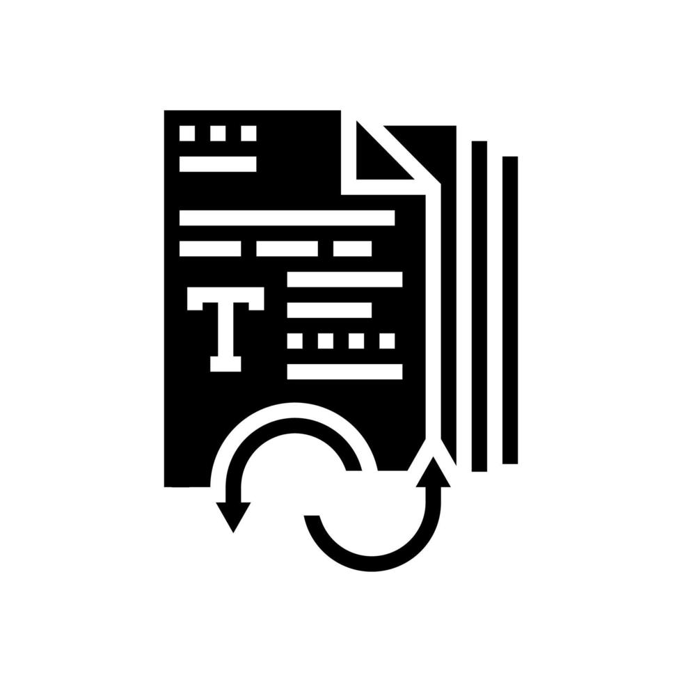 text and fonts converter glyph icon vector illustration 10301775 Vector ...