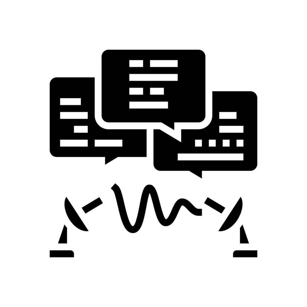 communication process glyph icon vector illustration 10302897 Vector ...