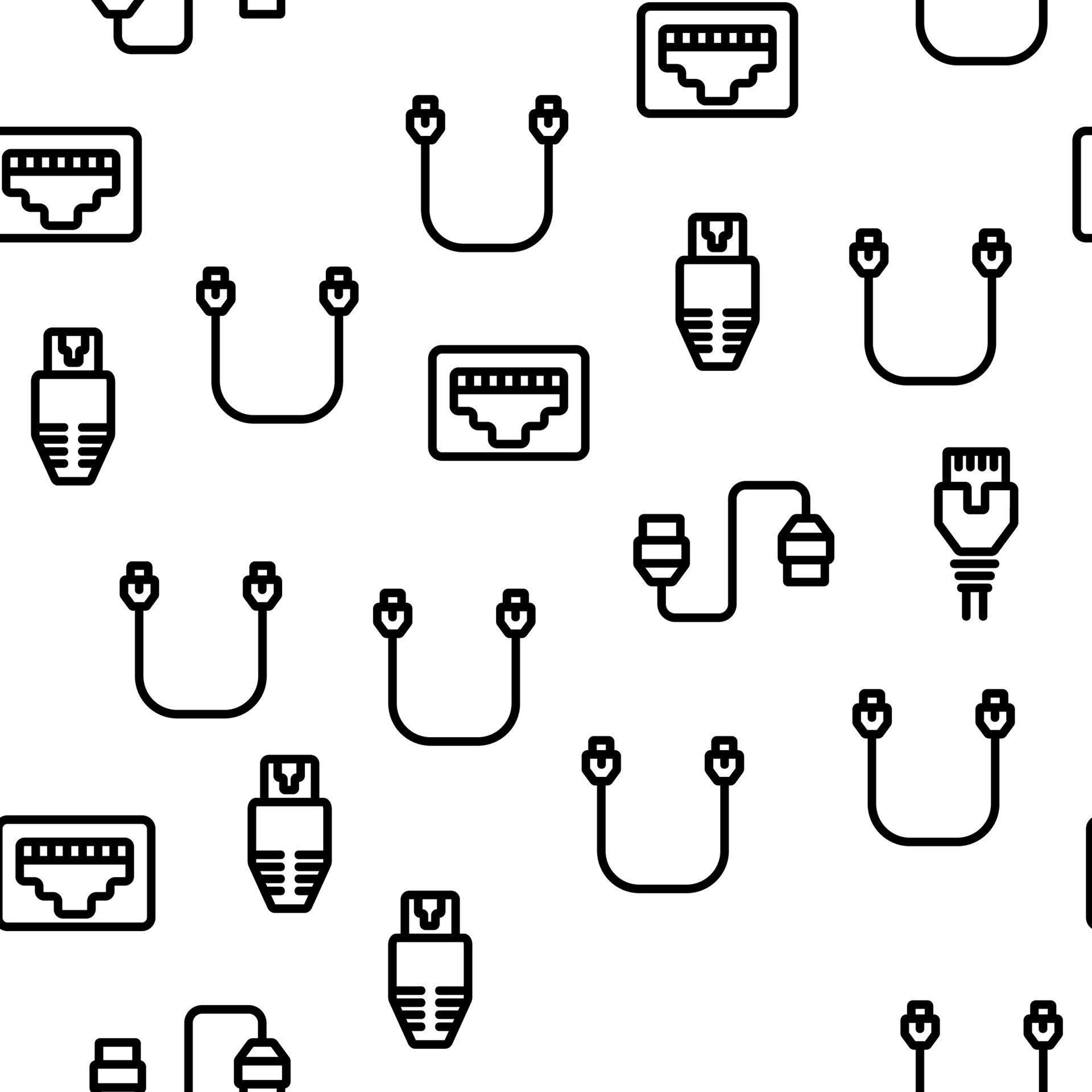 Ethernet Vector Seamless Pattern 10310471 Vector Art at Vecteezy