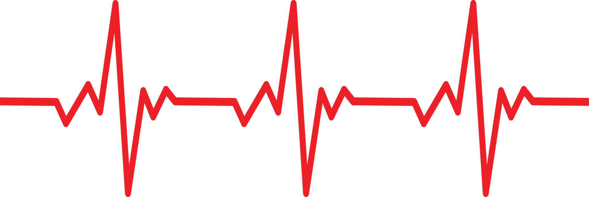 pulse line template on white background. heartbeat line sign. heart cardiogram line symbol. flat ...
