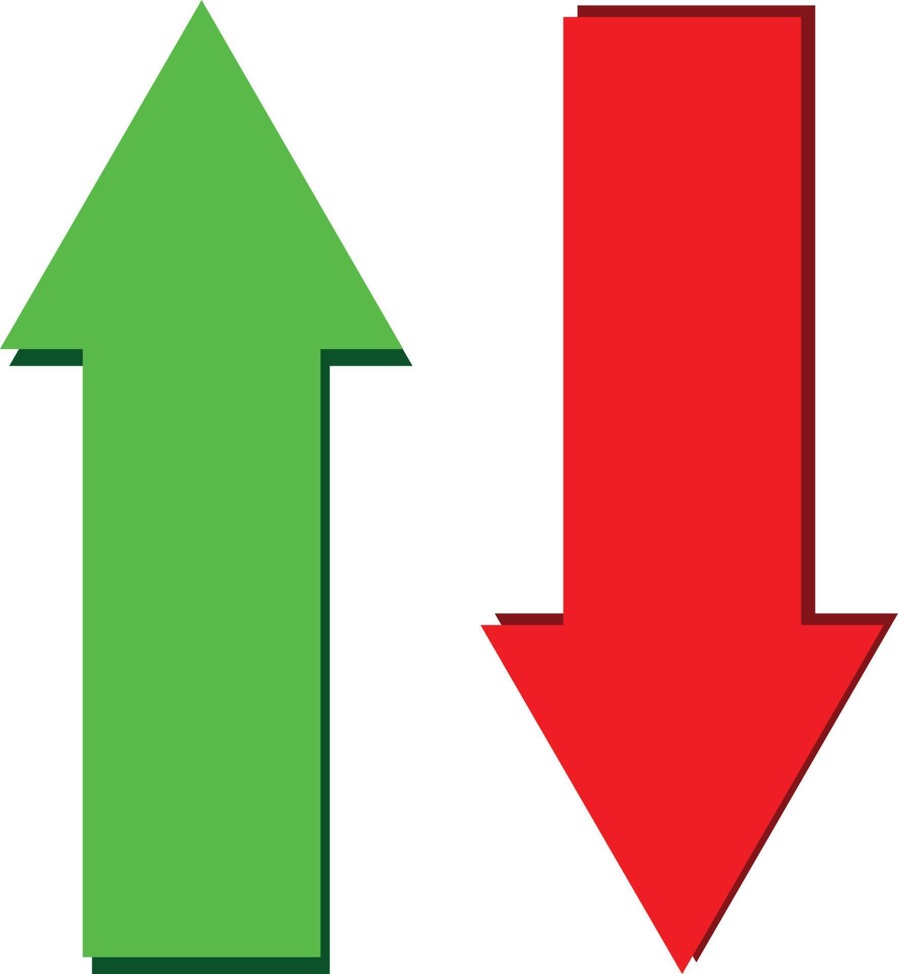 arrow up and down icon on white background. set arrows sign. two arrows symbol. flat style ...