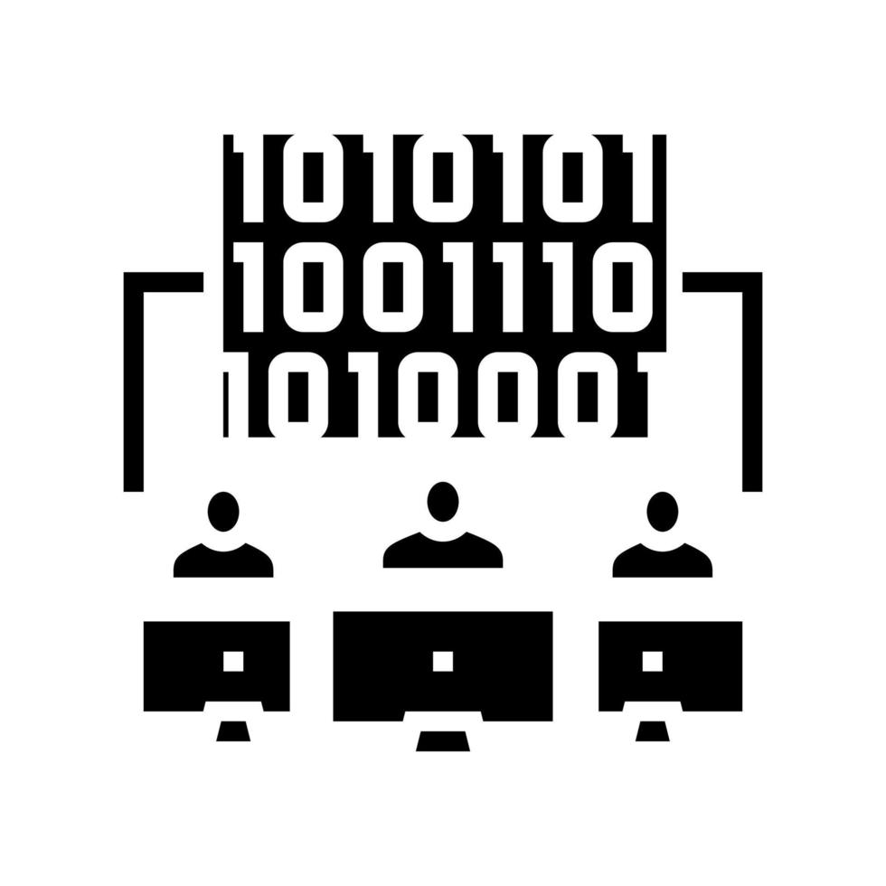 coding teamwork glyph icon vector illustration 10311347 Vector Art at Vecteezy