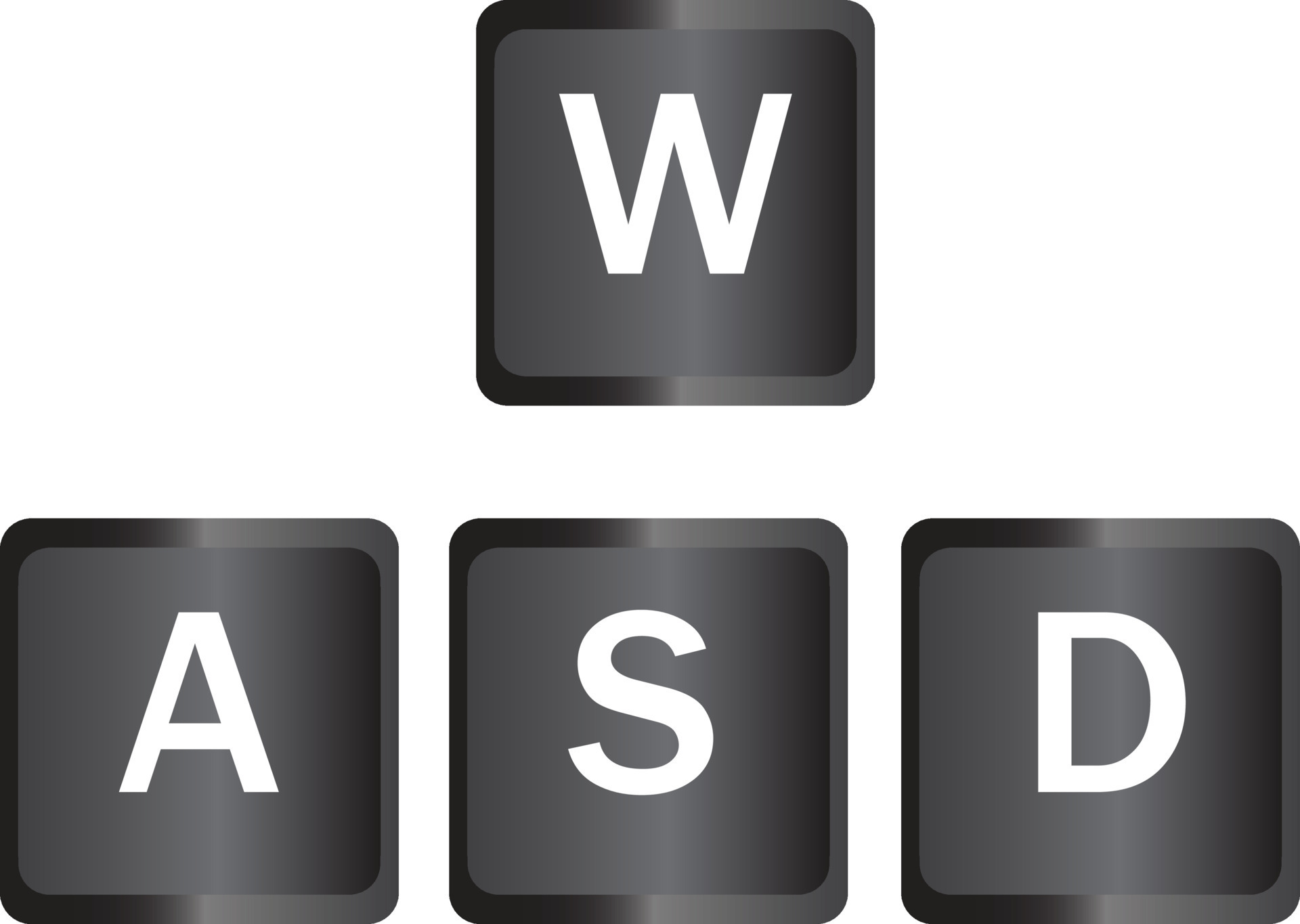 Wasd Keyboard Gaming Buttons Wasd Computer Keyboard Sign Gaming And