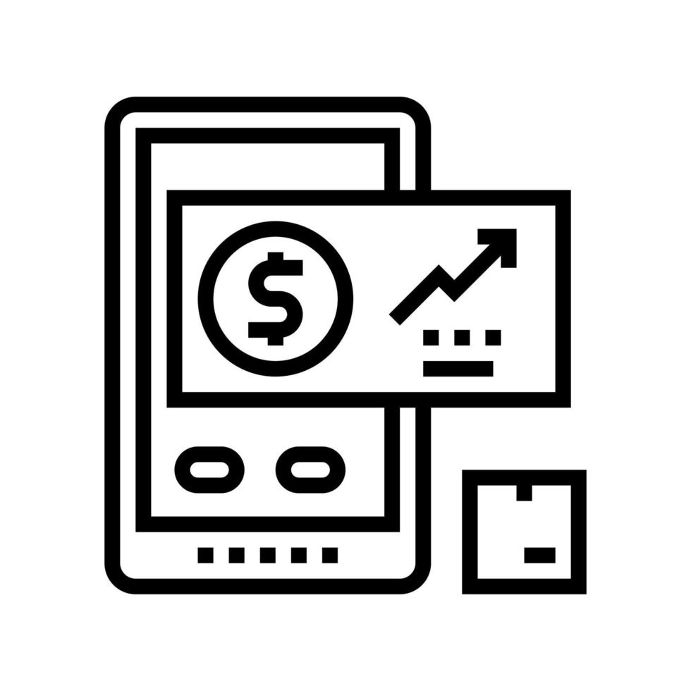 demand forecasting and sales planning line icon vector illustration ...