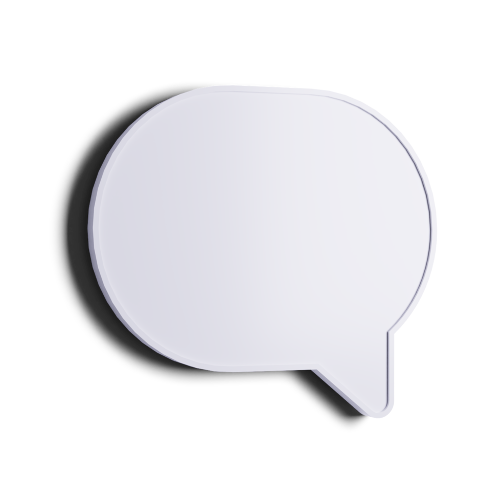 Chat Bubble 3D rendering isolated on transparent background. Ui UX icon ...