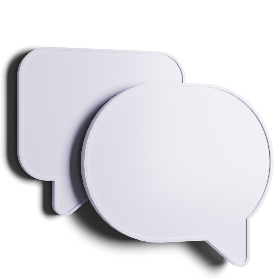 Chat Bubble 3D rendering isolated on transparent background. Ui UX icon ...