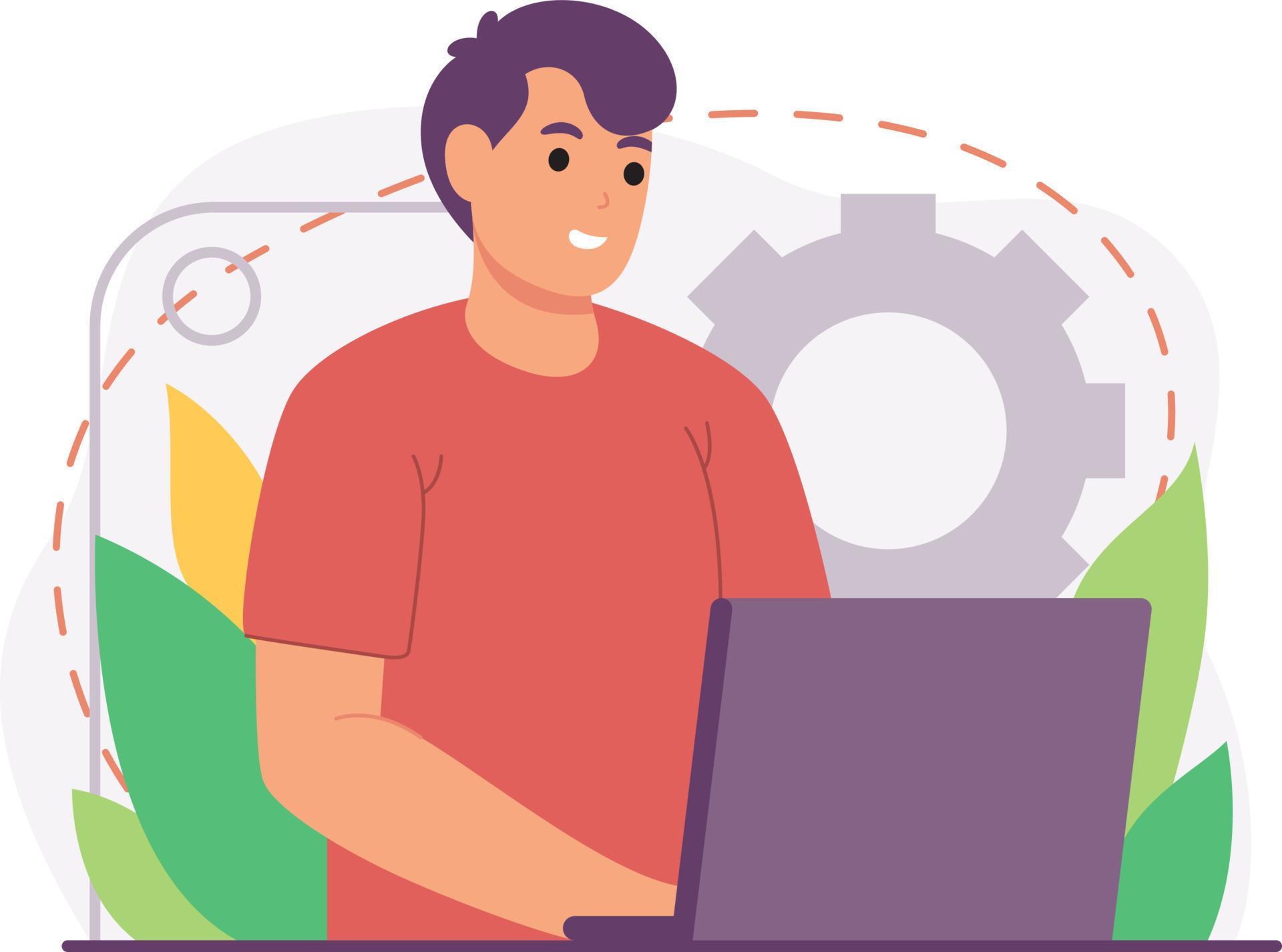 Programmers concept with flat design 10314743 Vector Art at Vecteezy