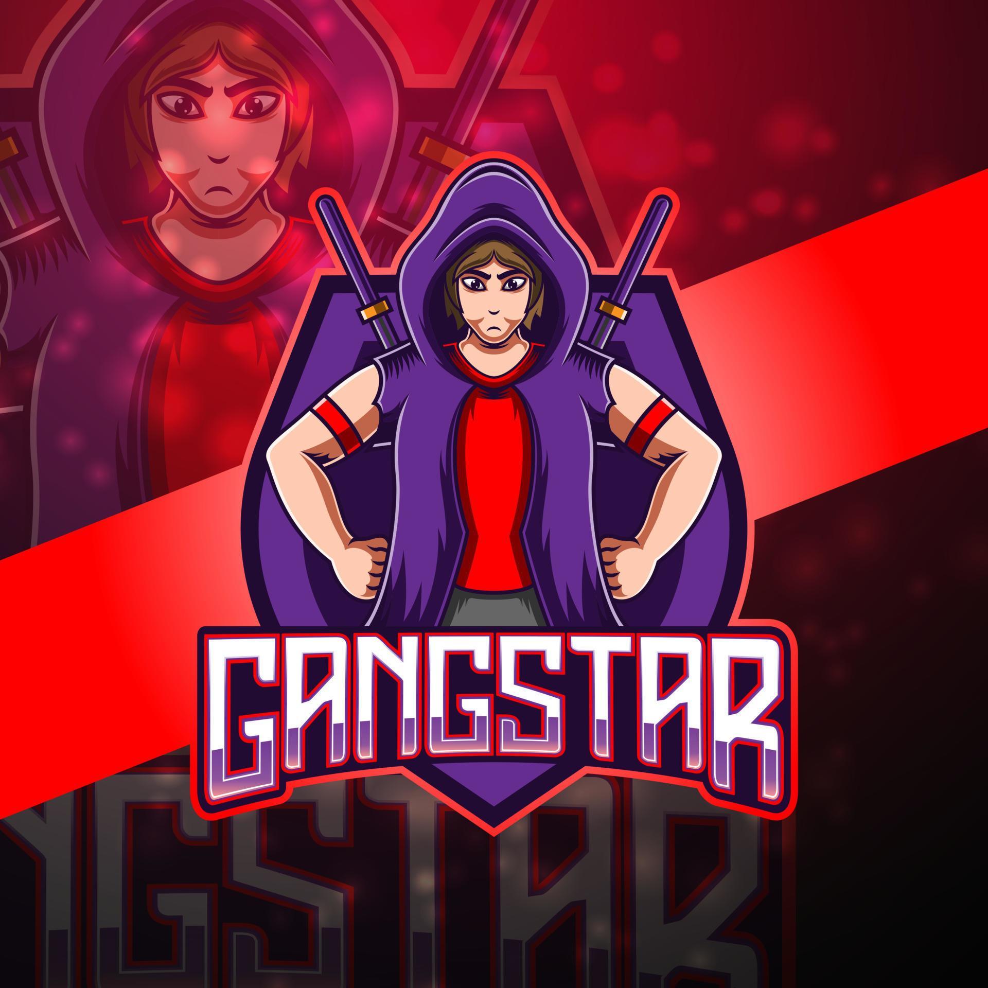 Gangstar esport mascot logo design 10315478 Vector Art at Vecteezy