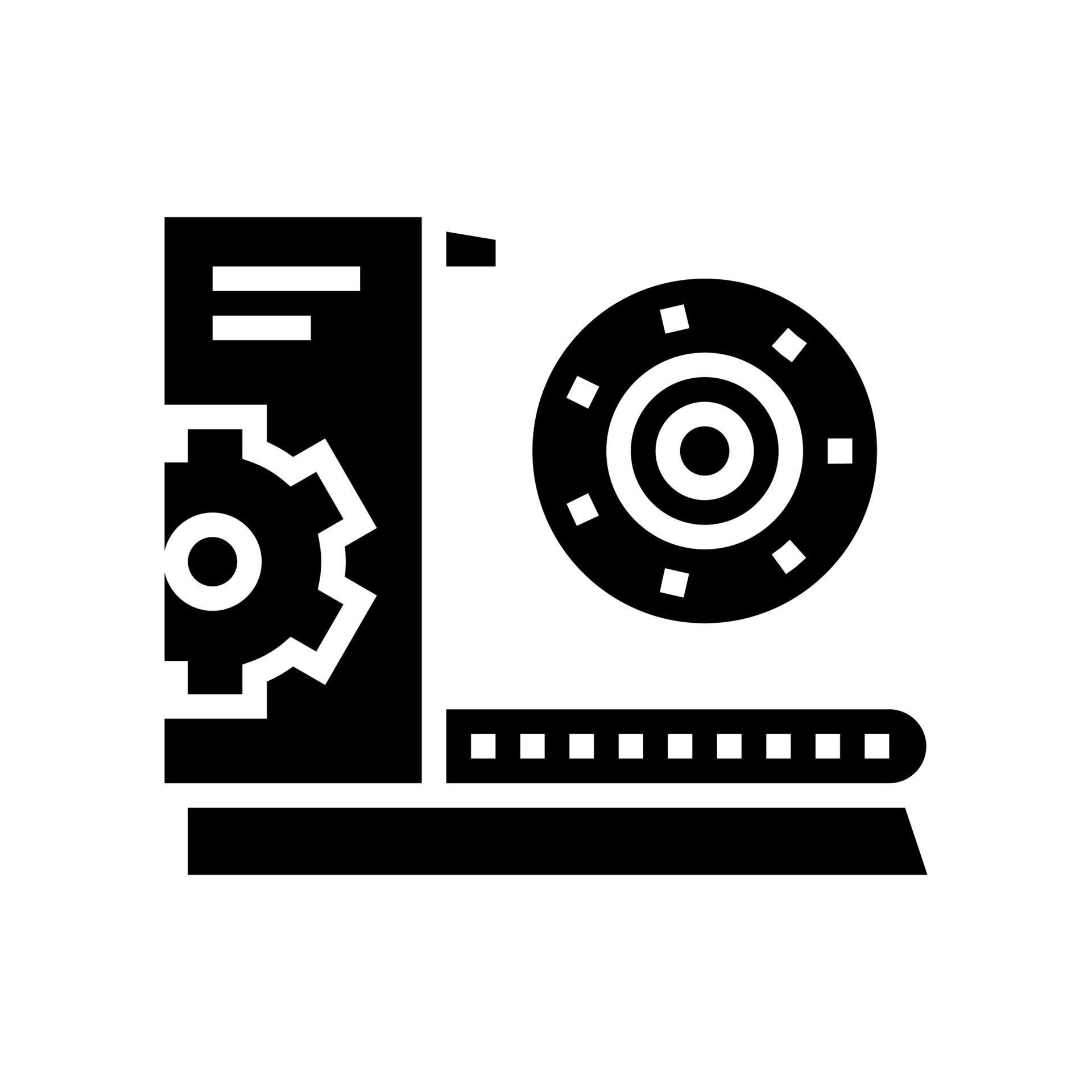 equipment and parts fabrication glyph icon vector illustration 10317197 Vector Art at Vecteezy