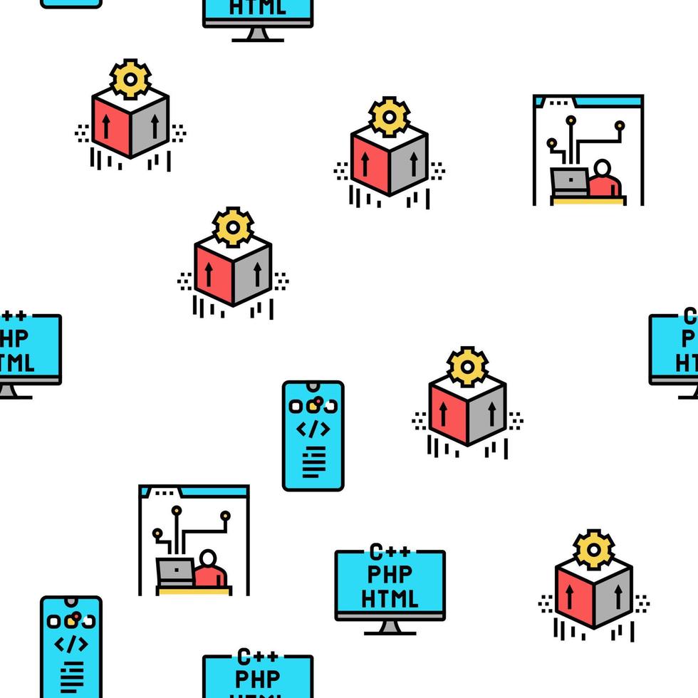 Dev Code Occupation Vector Seamless Pattern 10317969 Vector Art At Vecteezy