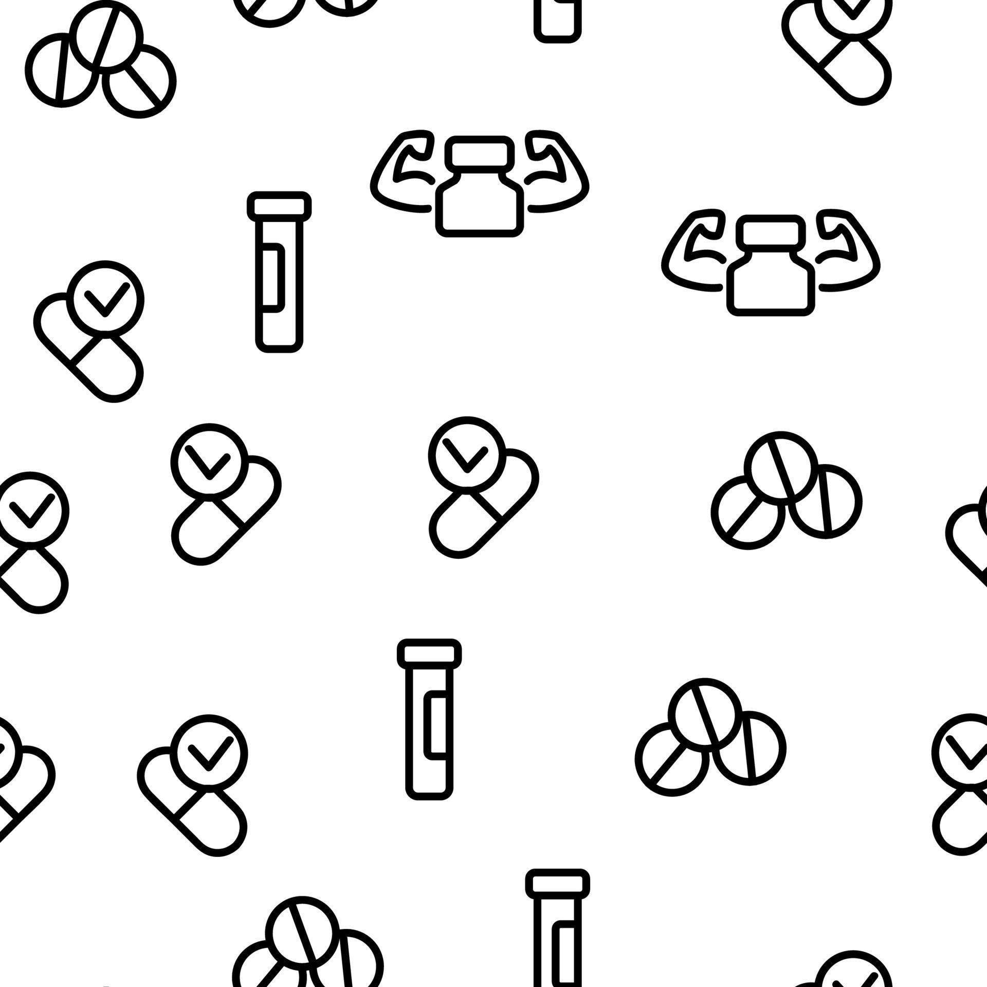 Supplements Vector Seamless Pattern 10323081 Vector Art at Vecteezy