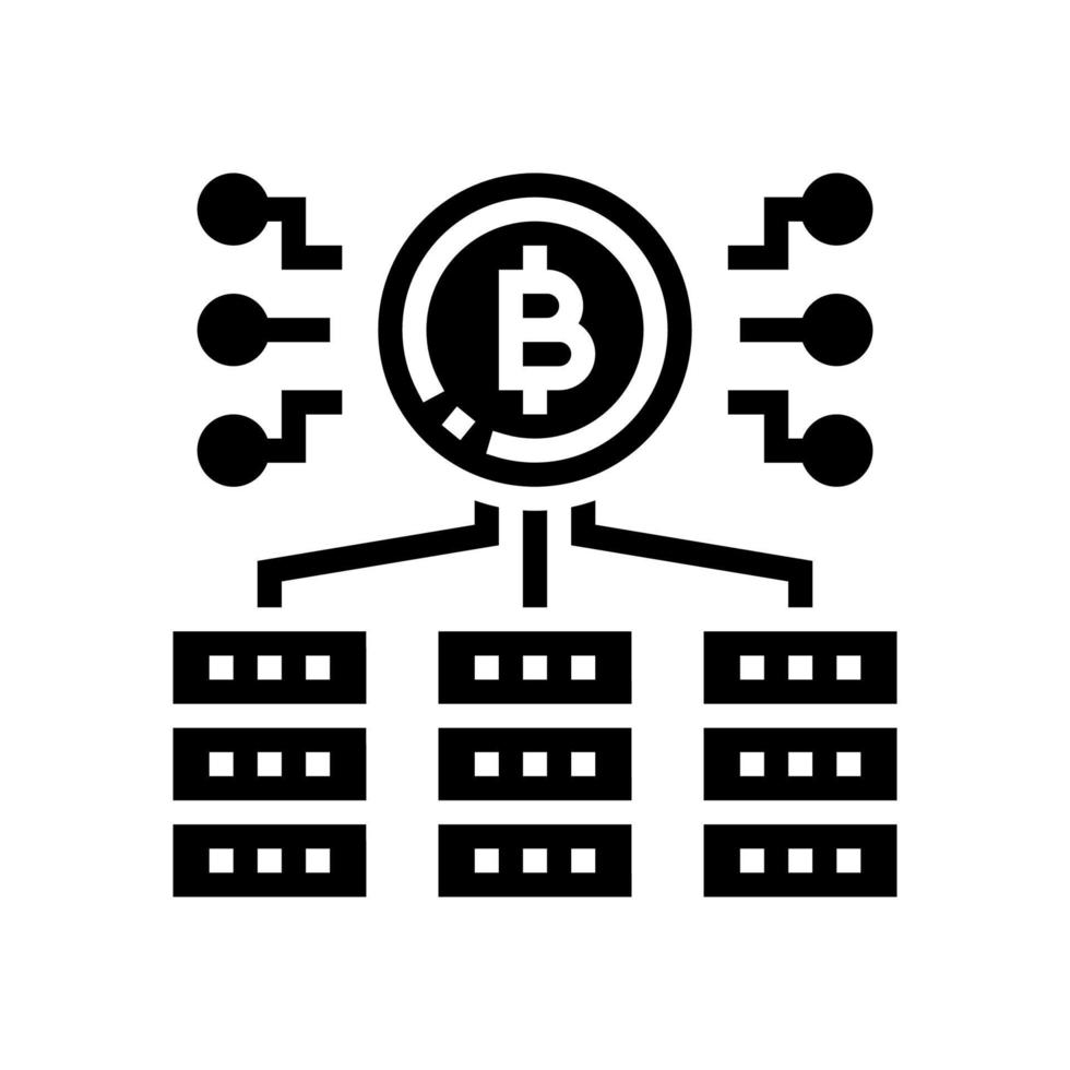 Mining Cryptocurrency Glyph Icon Vector Illustration 10323727 Vector