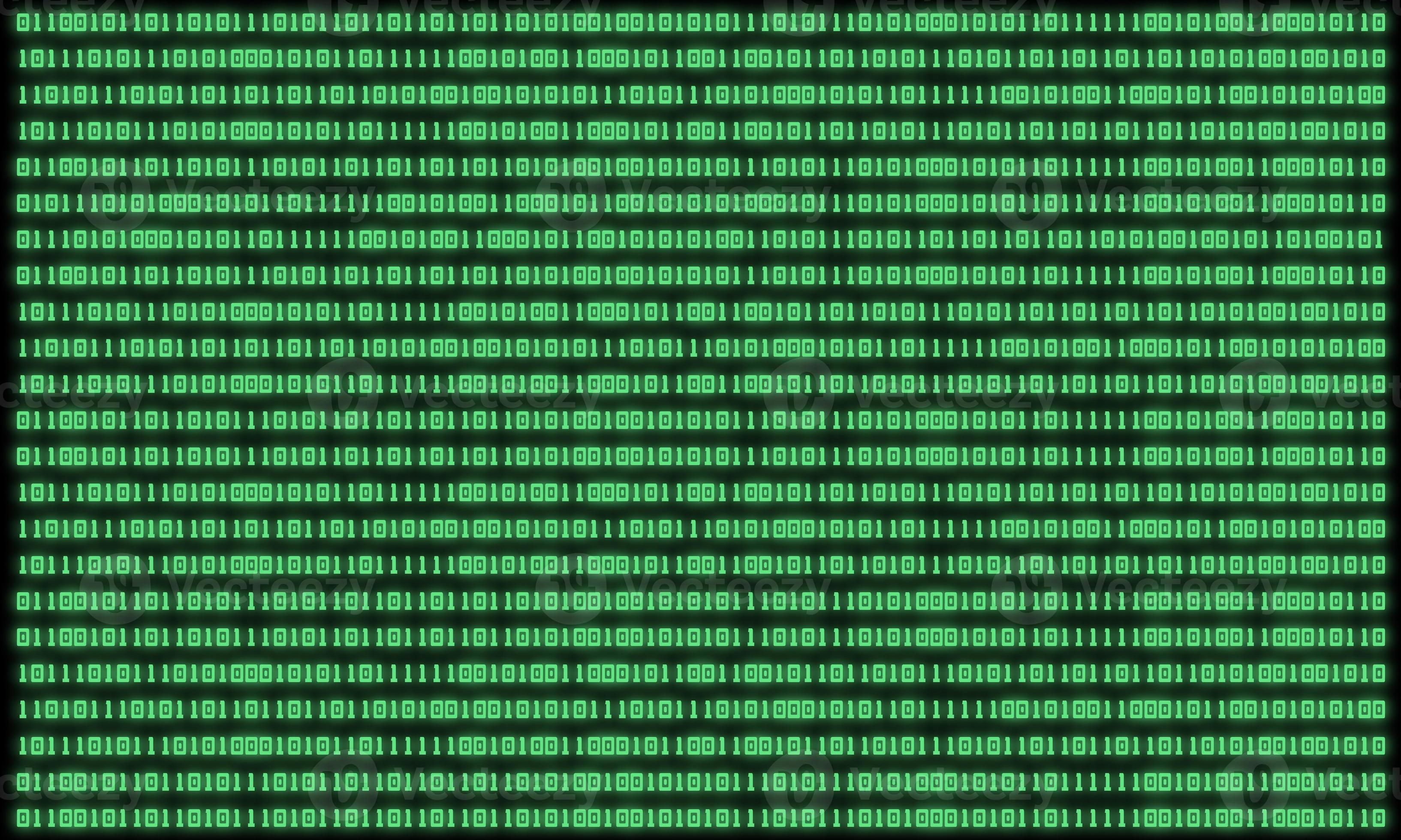 Green Binary Code Computer Language On Black Background 10325674 Stock