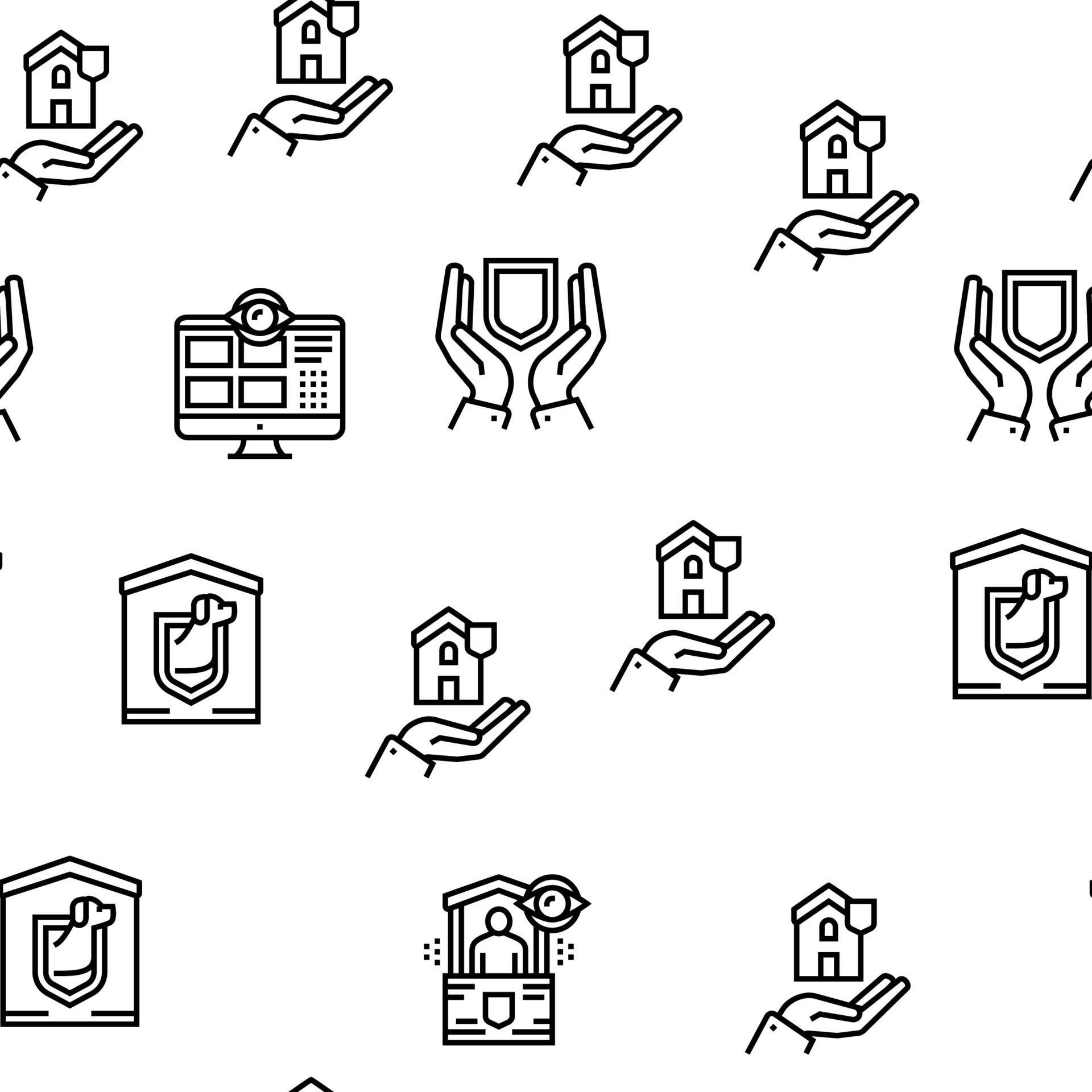 Home Security Device Vector Seamless Pattern 10326910 Vector Art At