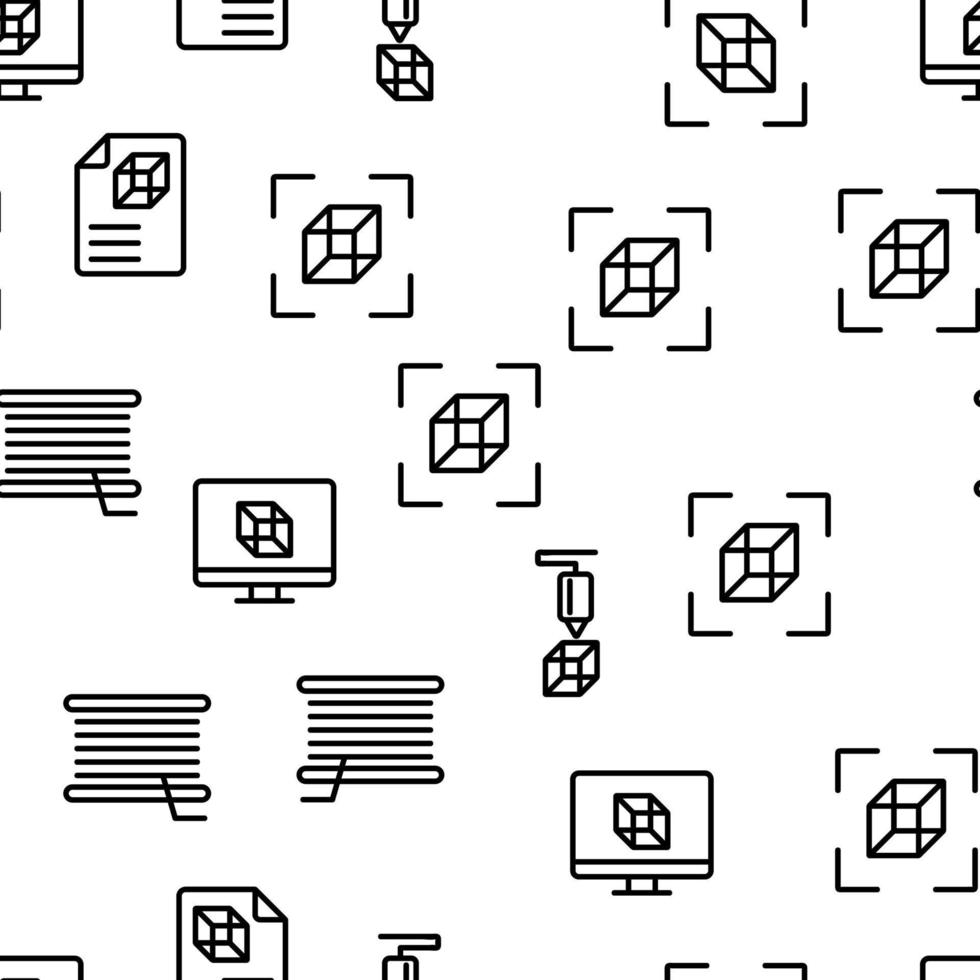 3d Printing Processing Vector Seamless Pattern 10332032 Vector Art at Vecteezy