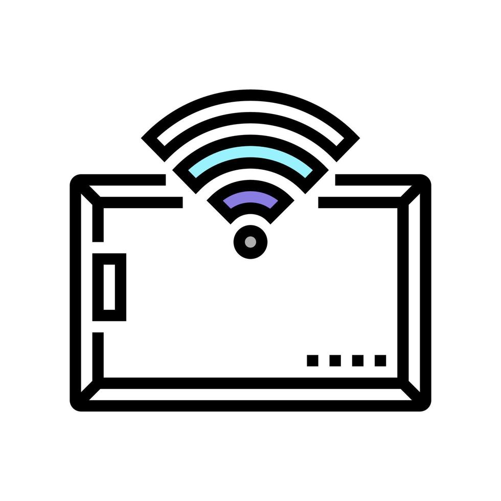 Card With Rfid Technology Wireless Access Color Icon Vector Illustration 10332240 Vector Art At