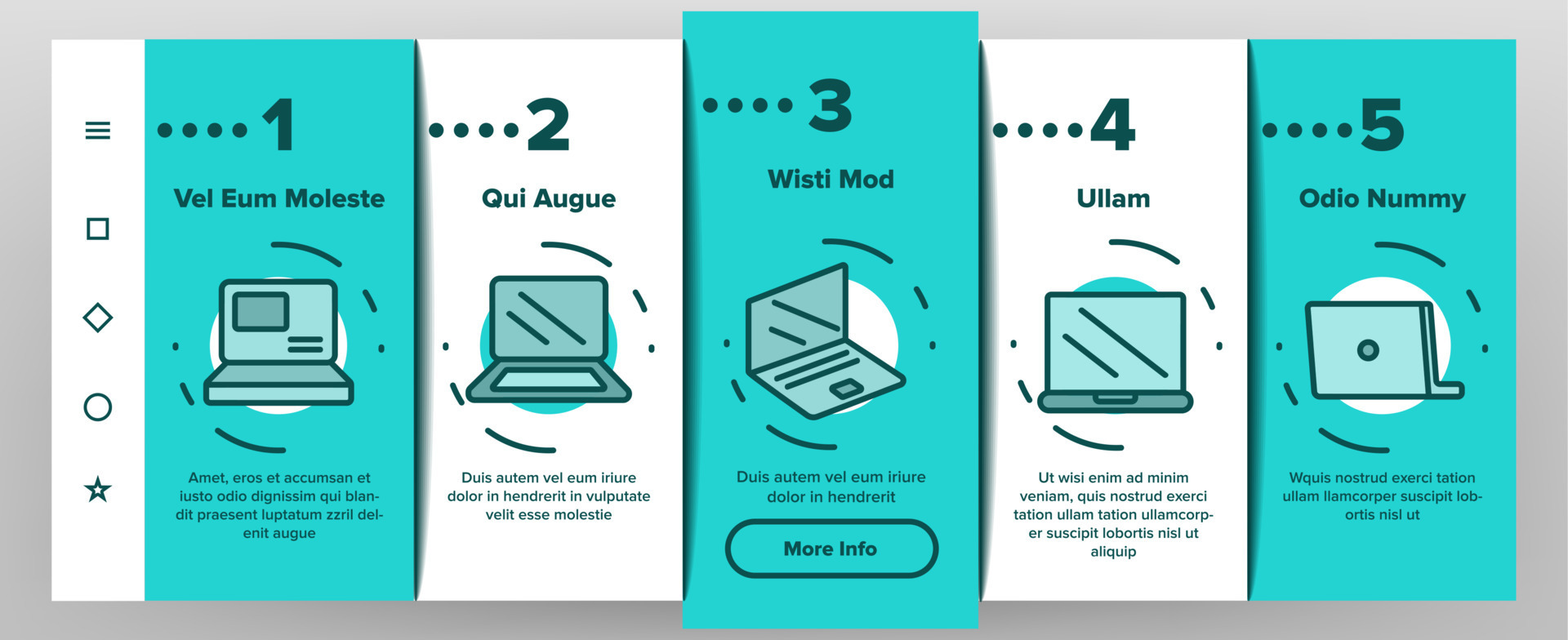 Computer Onboarding Icons Set Vector 10332403 Vector Art At Vecteezy