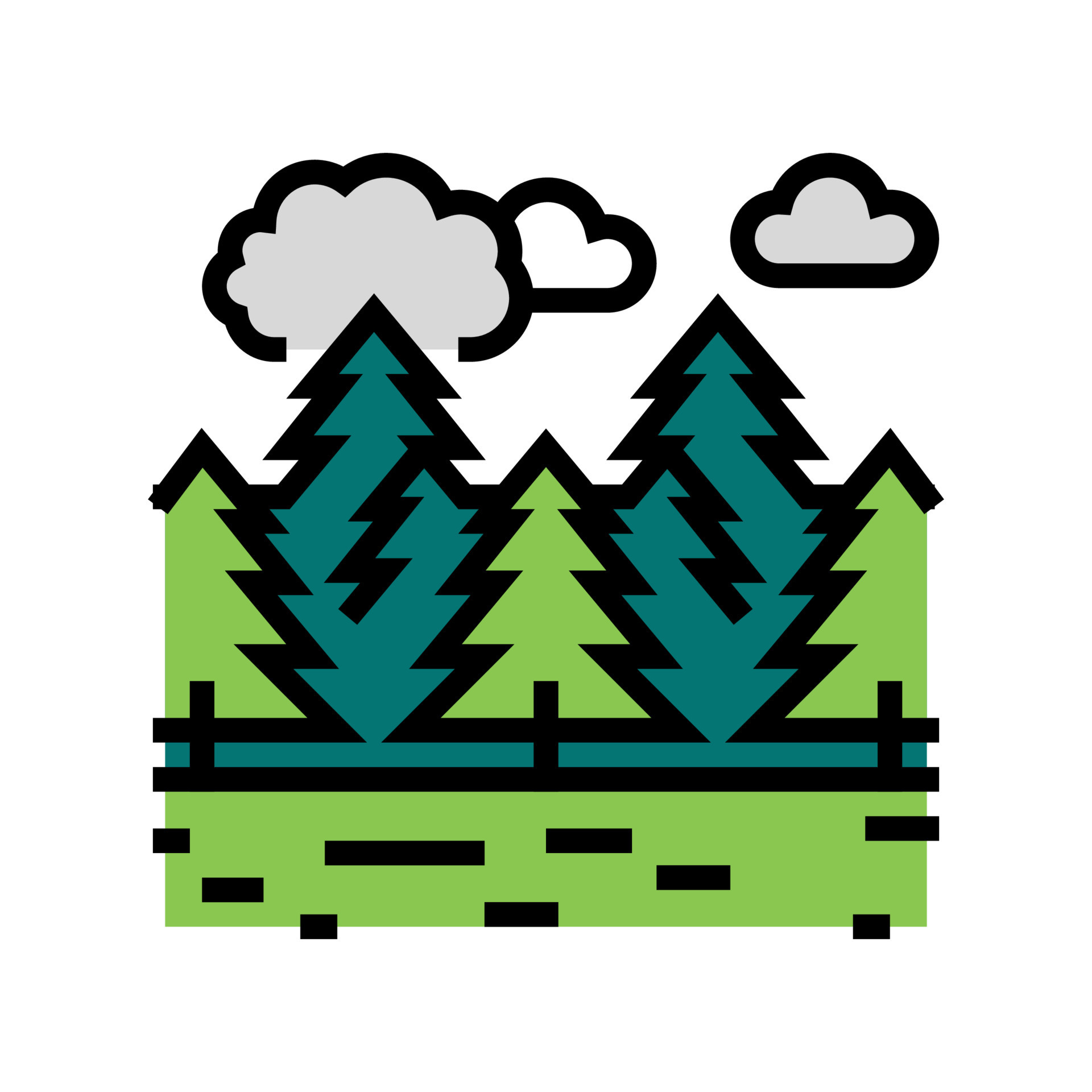 coniferous forests color icon vector illustration 10346586 Vector Art ...