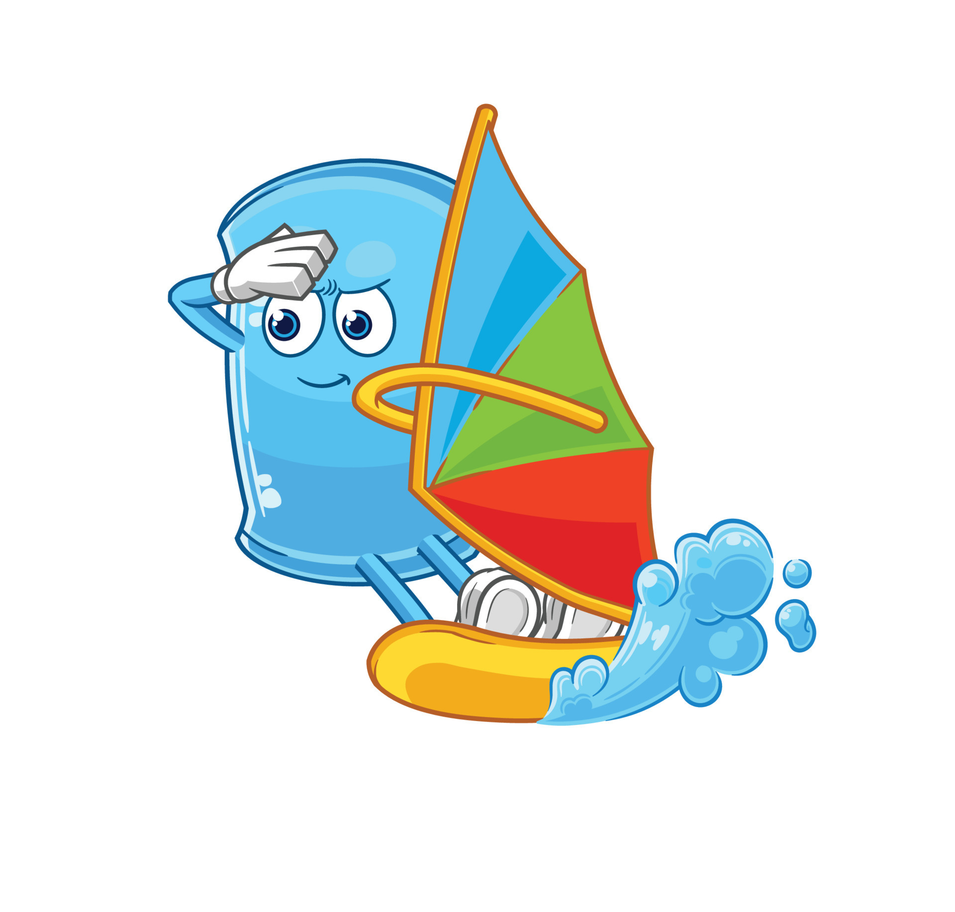 Ski Board Character Mascot 10346659 Vector Art At Vecteezy