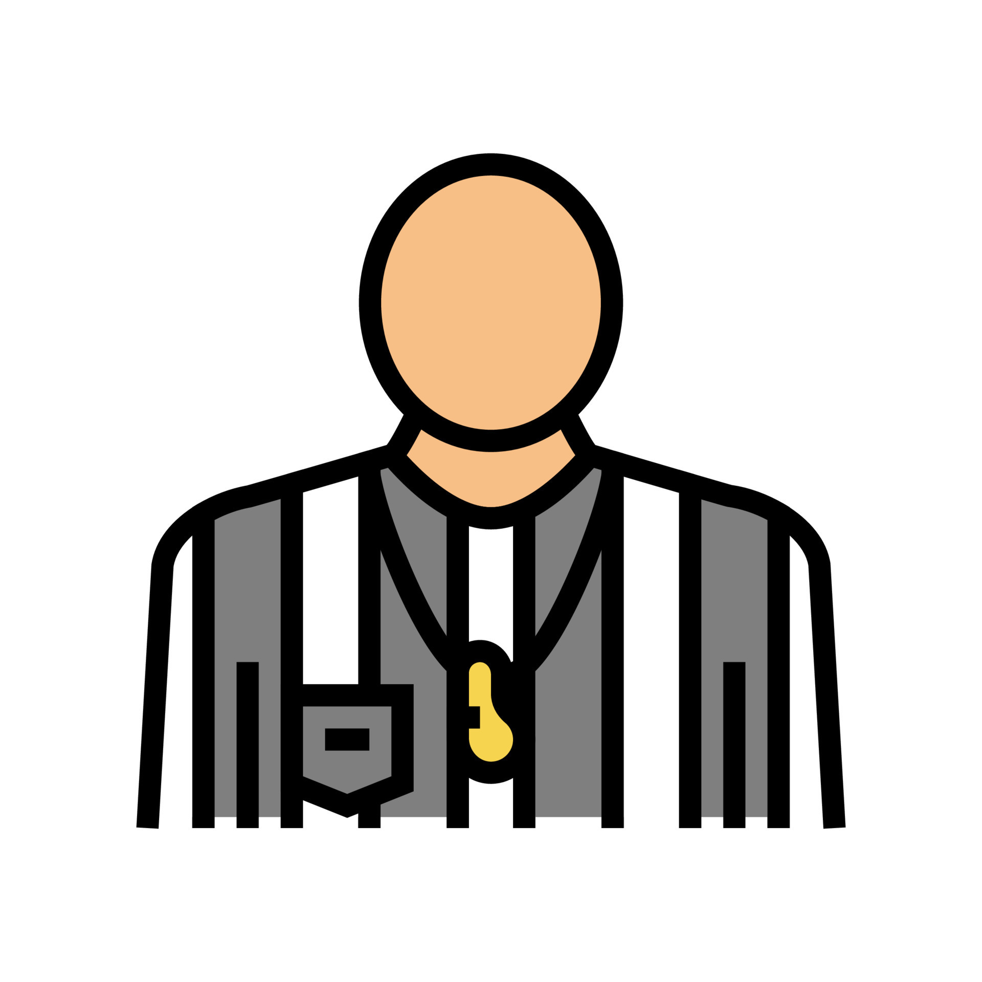 Arbitrator Judge Or Referee Soccer Color Icon Vector Illustration