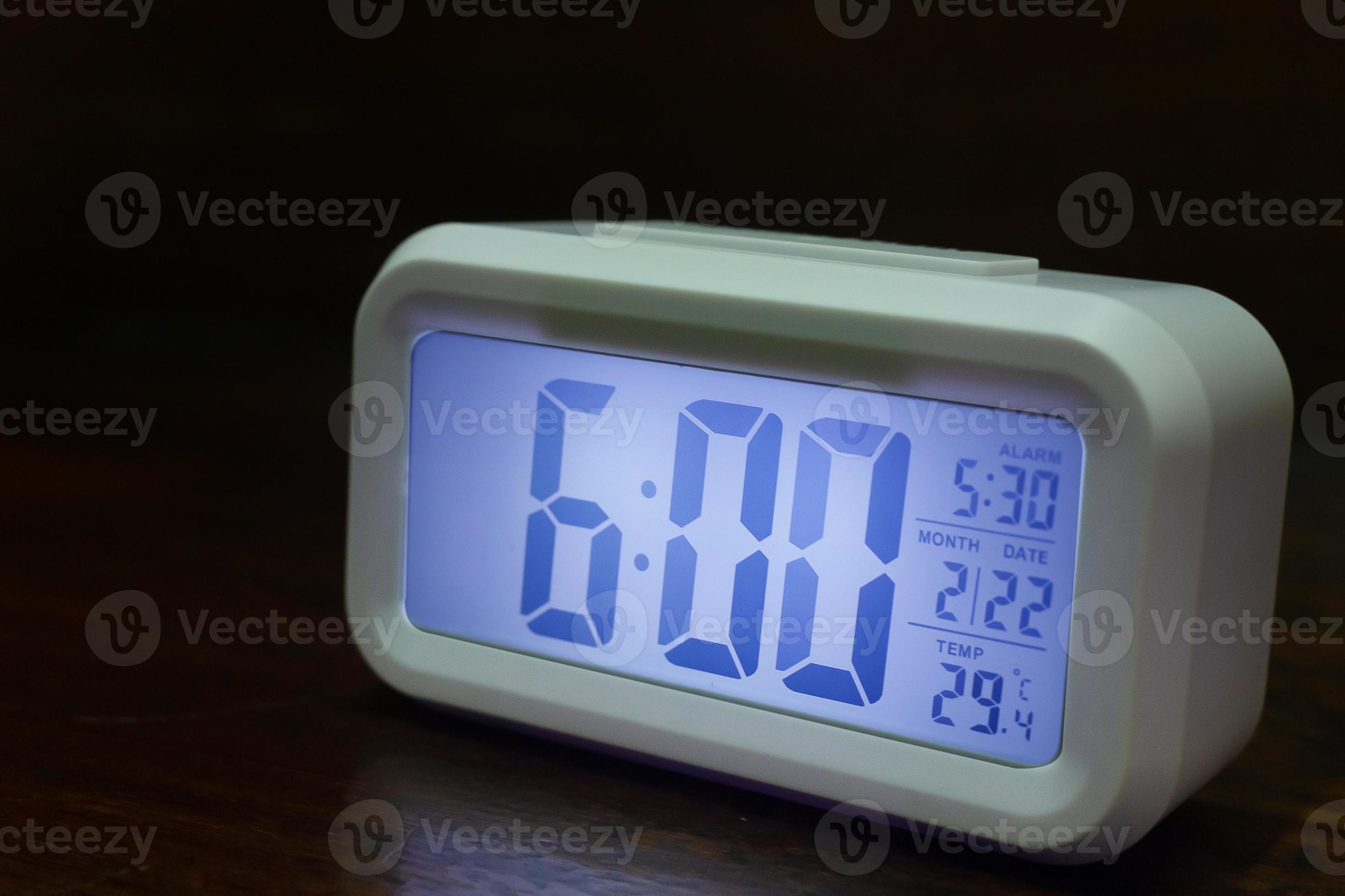 Digital alarm clock 6am close up image. 10348025 Stock Photo at Vecteezy Digital alarm clock 6am close up image. 10348025 Stock Photo at Vecteezy