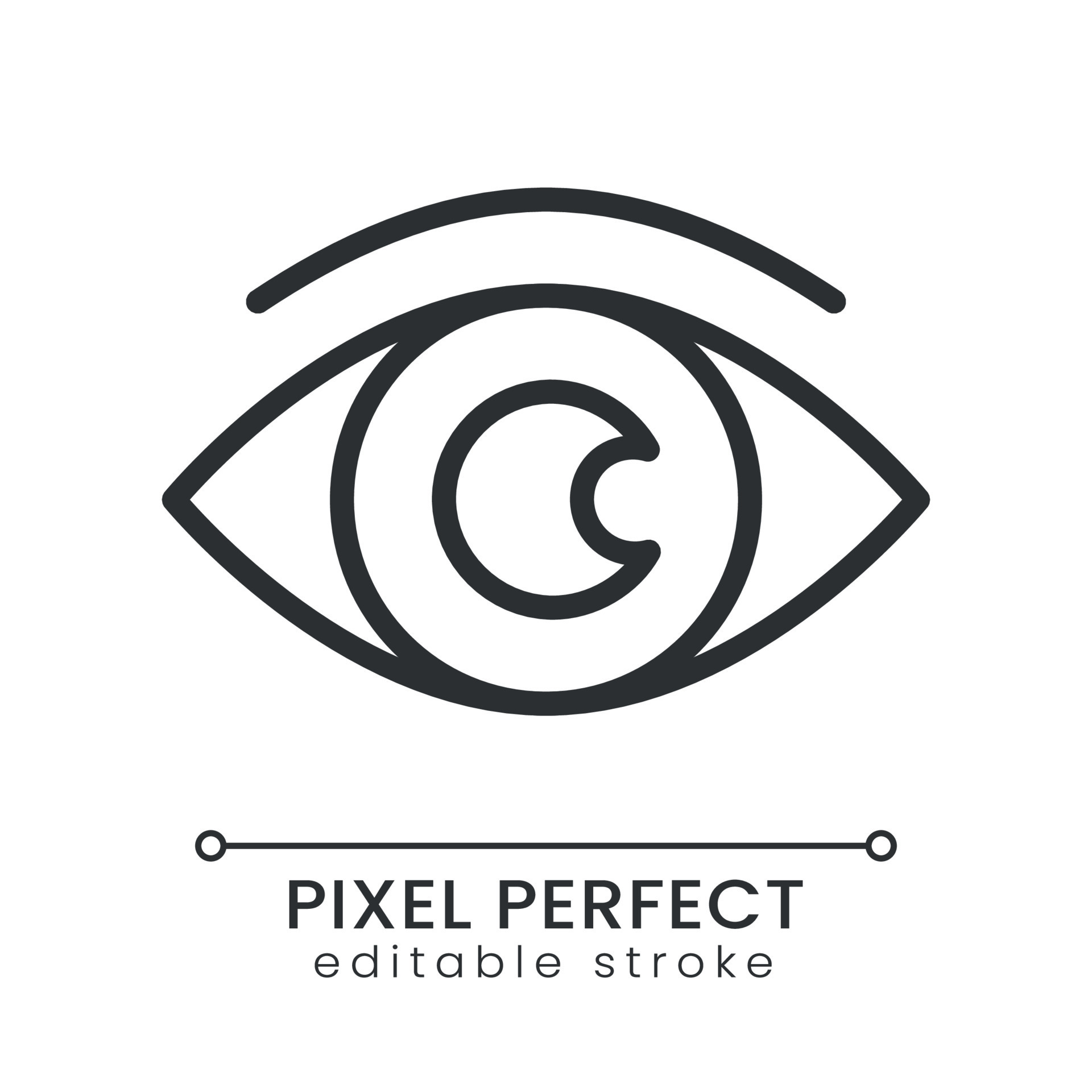 Eye Pixel Perfect Linear Icon Process Monitoring And Supervision